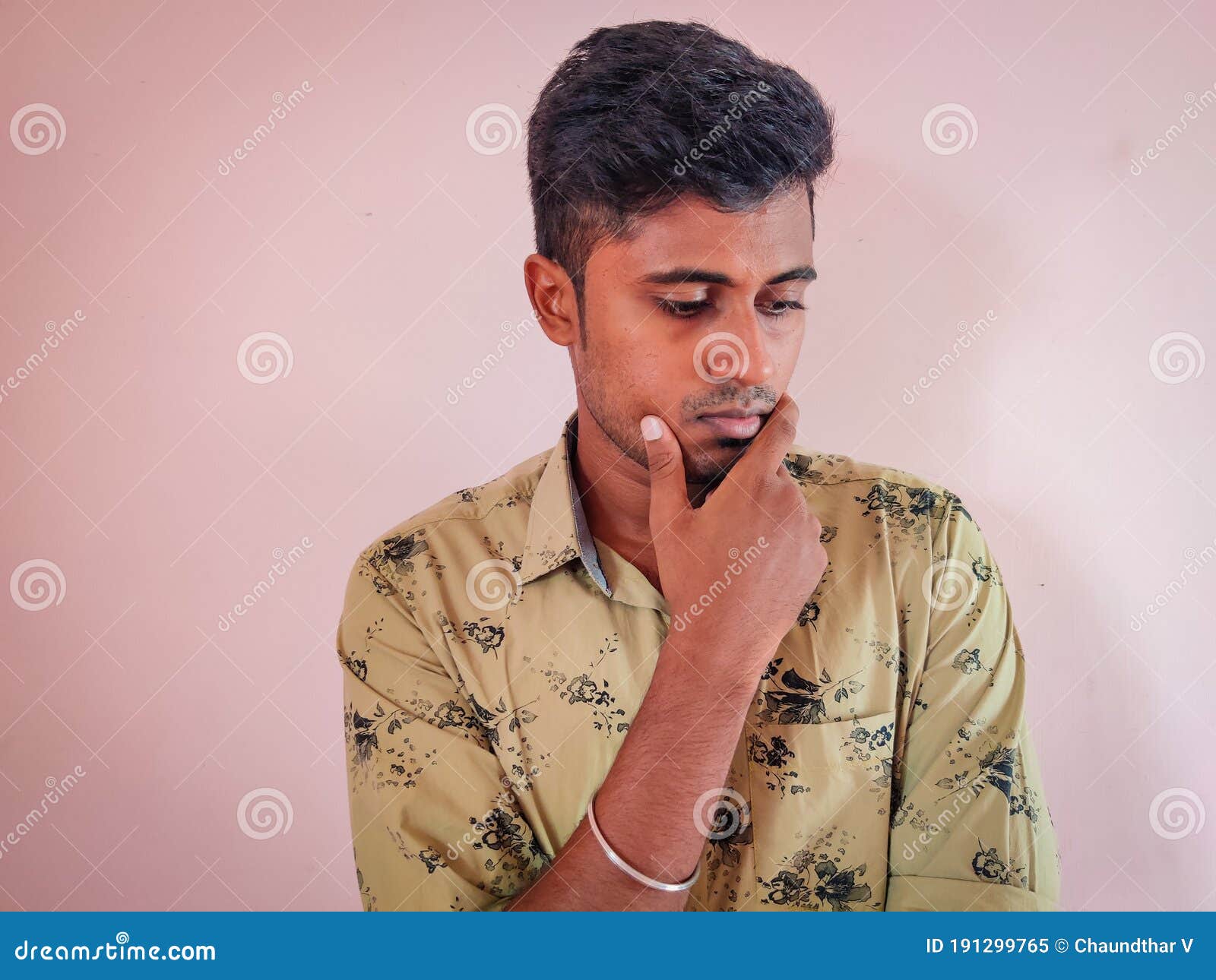 Portrait of Clean Shaved Young South Indian Man Stock Image - Image of ...