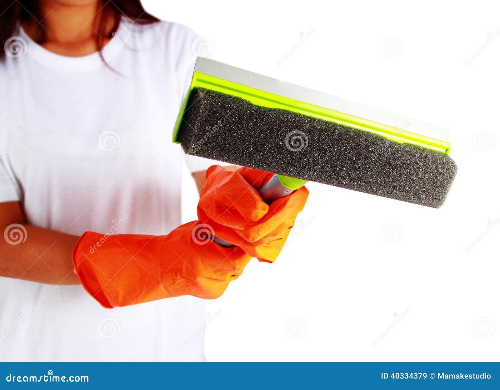 Portrait of Cleaning Equipment Isolated Over White Background Stock ...