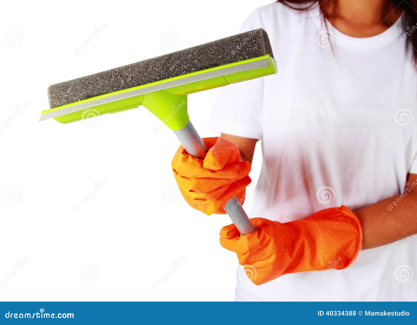 Portrait of Cleaning Equipment Isolated Over White Background Stock ...
