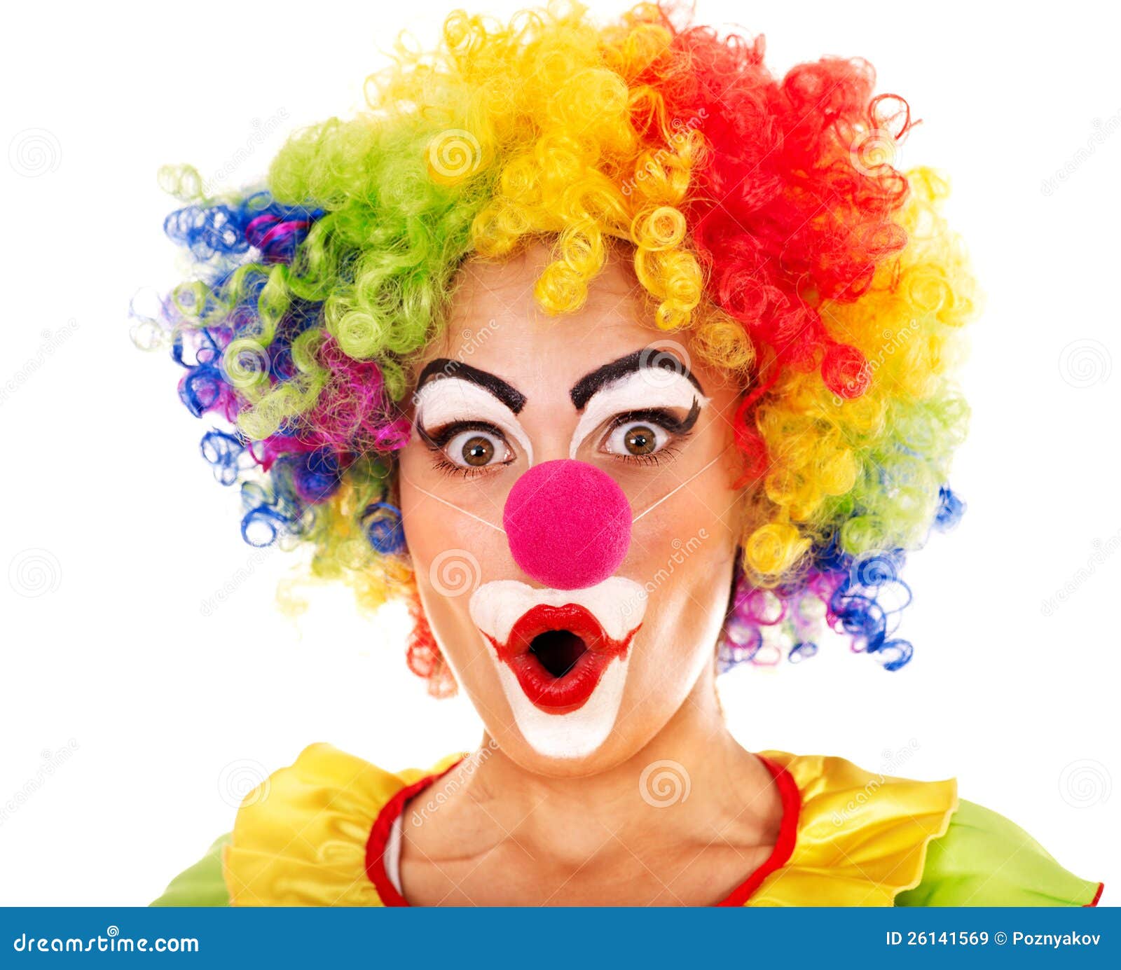Portrait of clown. stock image. Image of mouth, carnival - 26141569