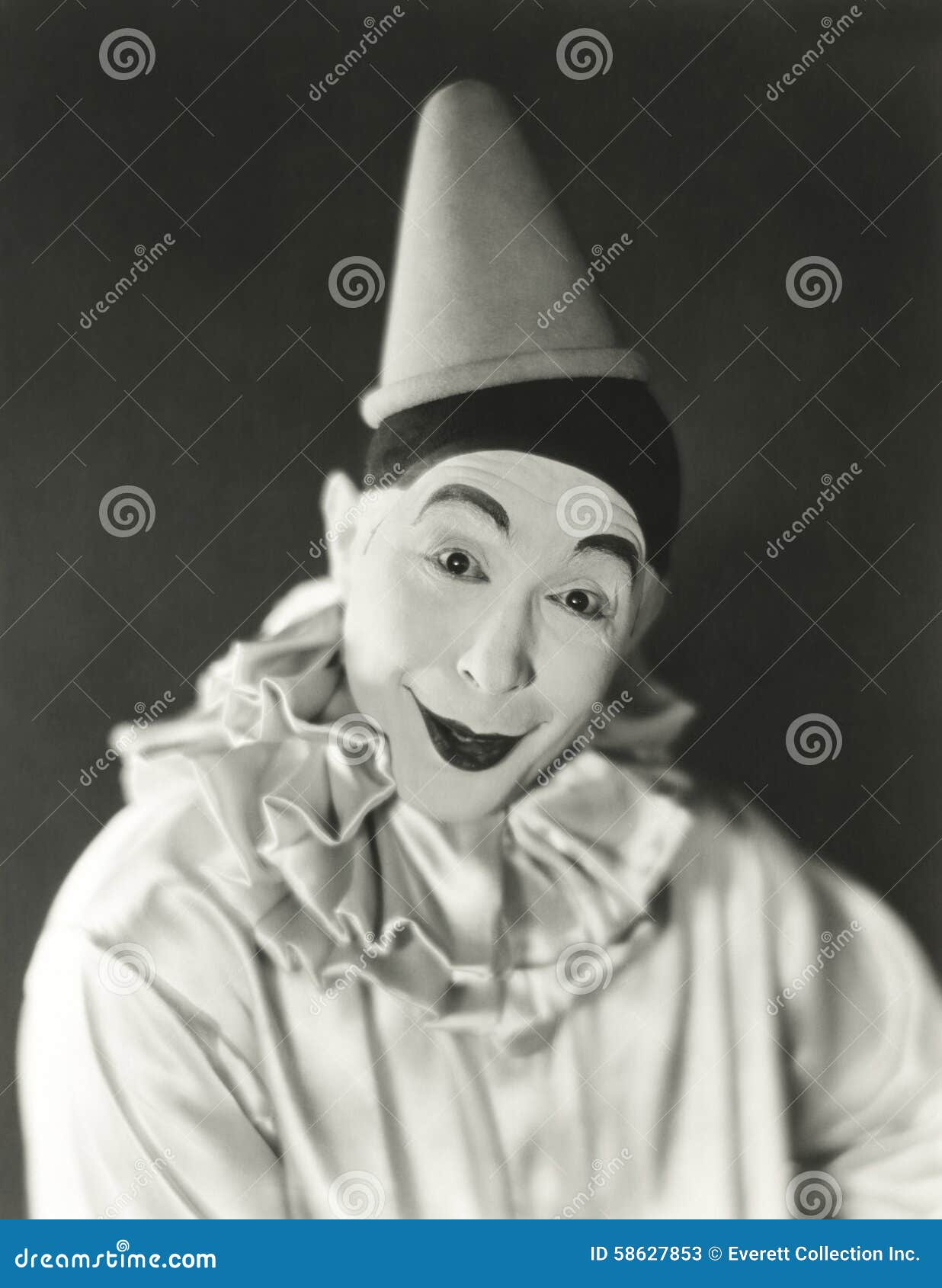 Portrait of Clown with Dunce Cap Stock Image - Image of bygone, cheery ...