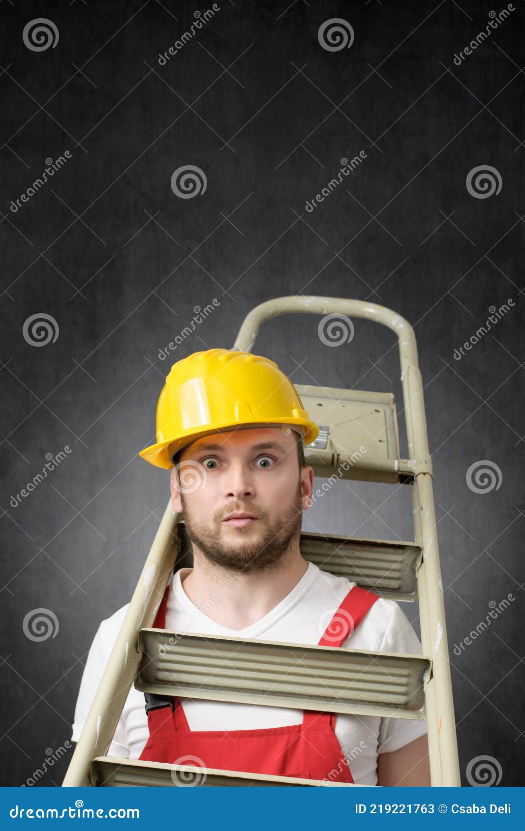 Portrait Of A Clumsy Worker With Tools Royalty-Free Stock Photo ...