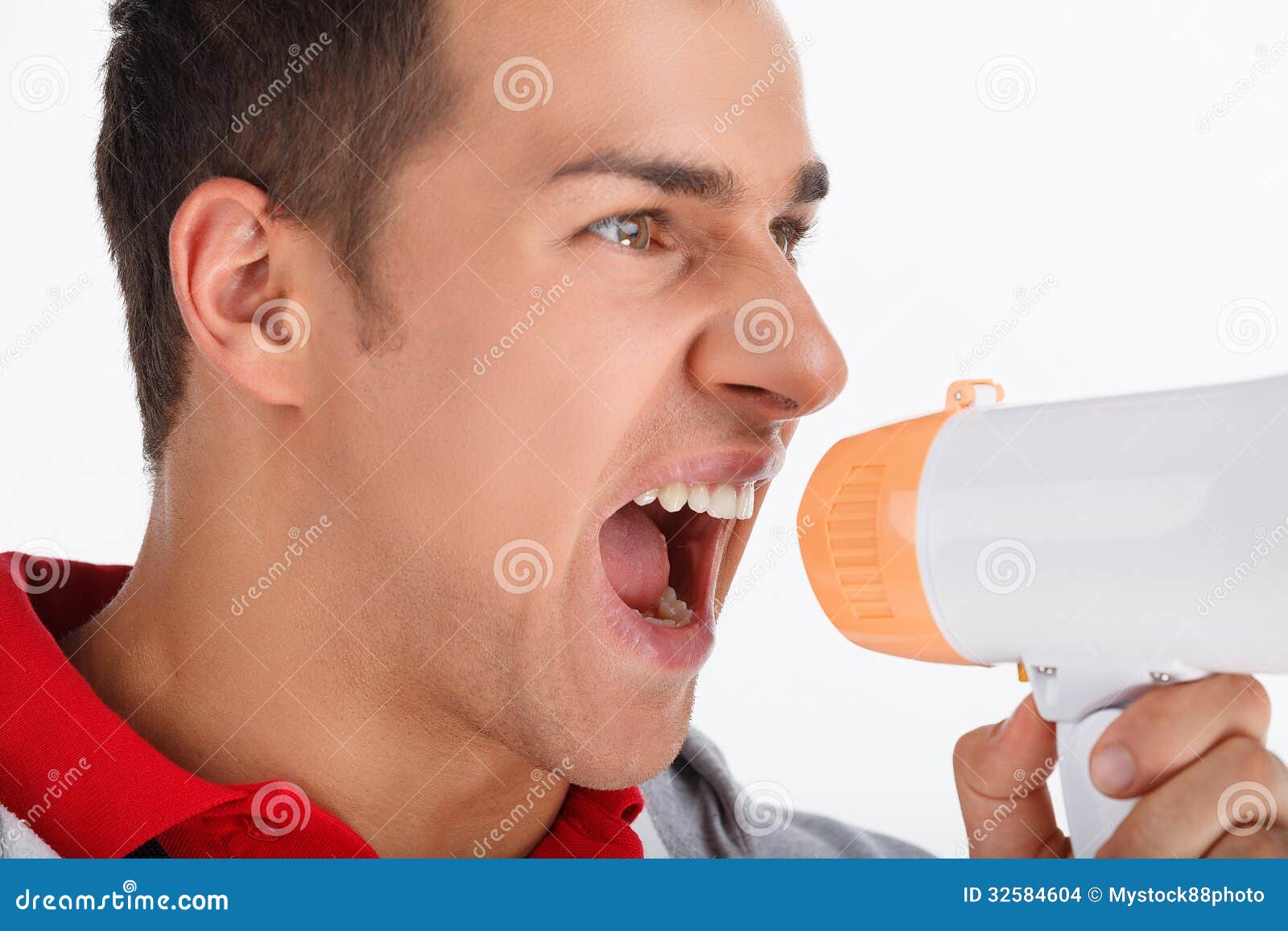 Portrait of Coach with Megaphone. Stock Photo - Image of athleticism ...