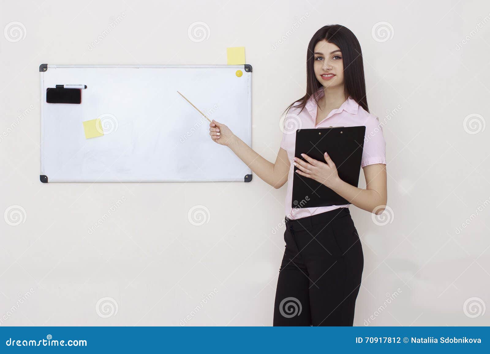Portrait of coaching woman stock photo. Image of diagram - 70917812