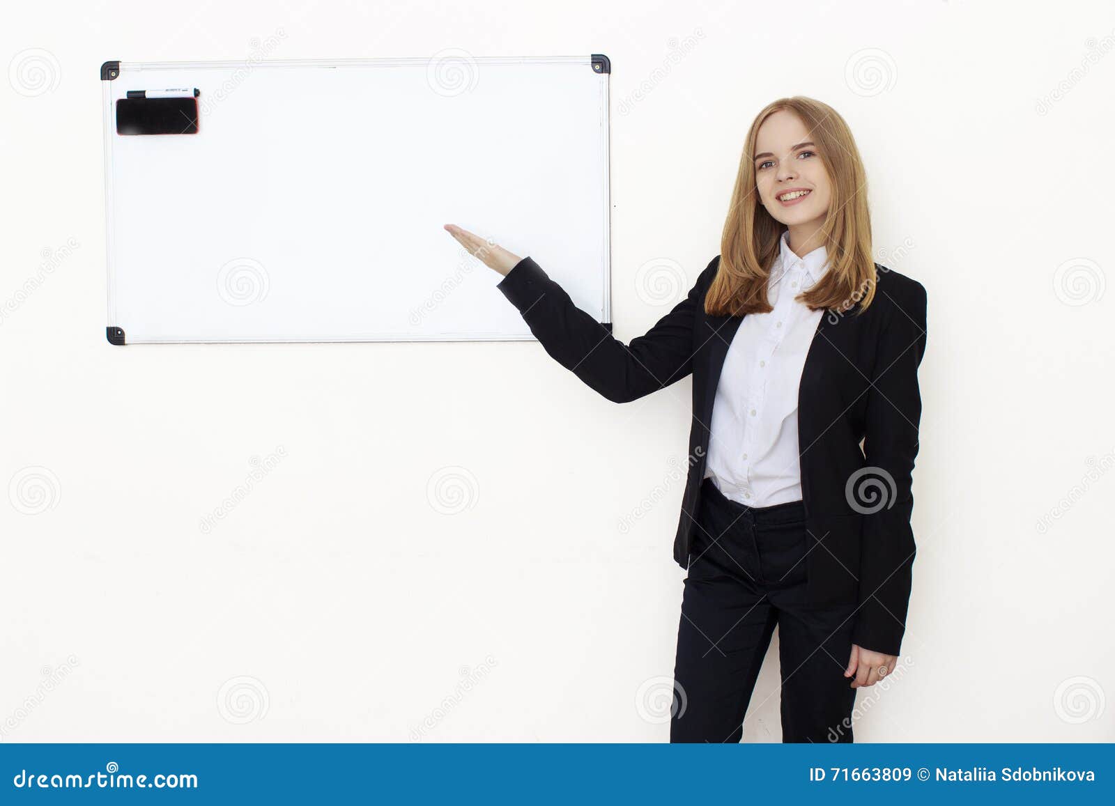 Portrait of coaching woman stock image. Image of advertisement - 71663809