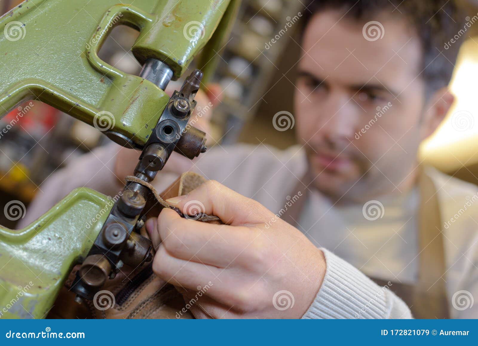 Portrait cobbler at work stock image. Image of work - 172821079
