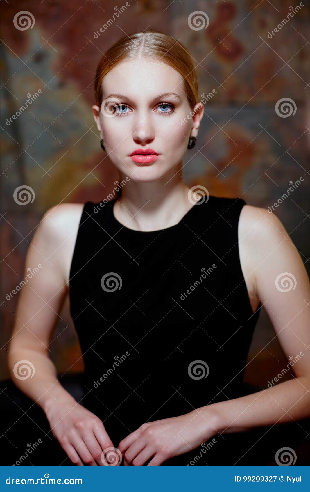Portrait of cold beauty stock image. Image of facial - 99209327
