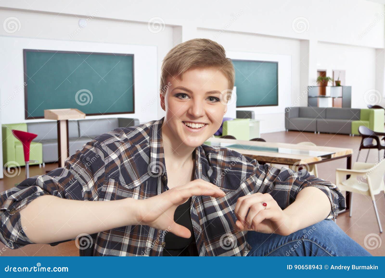 A Portrait of College Happiness Student Stock Image - Image of happy ...