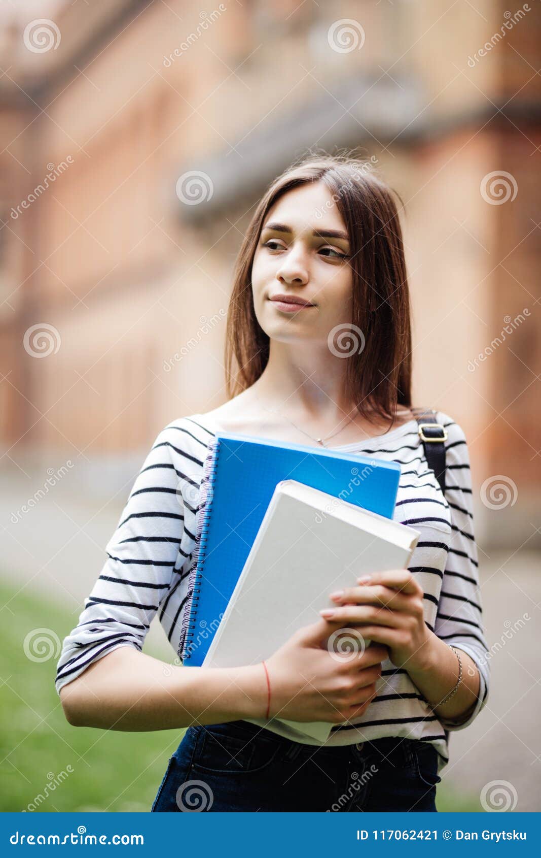 Portrait of a College Student at Campus Outdoors Stock Image - Image of ...