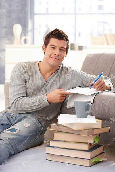 Portrait of College Student Learning Stock Image - Image of contact ...