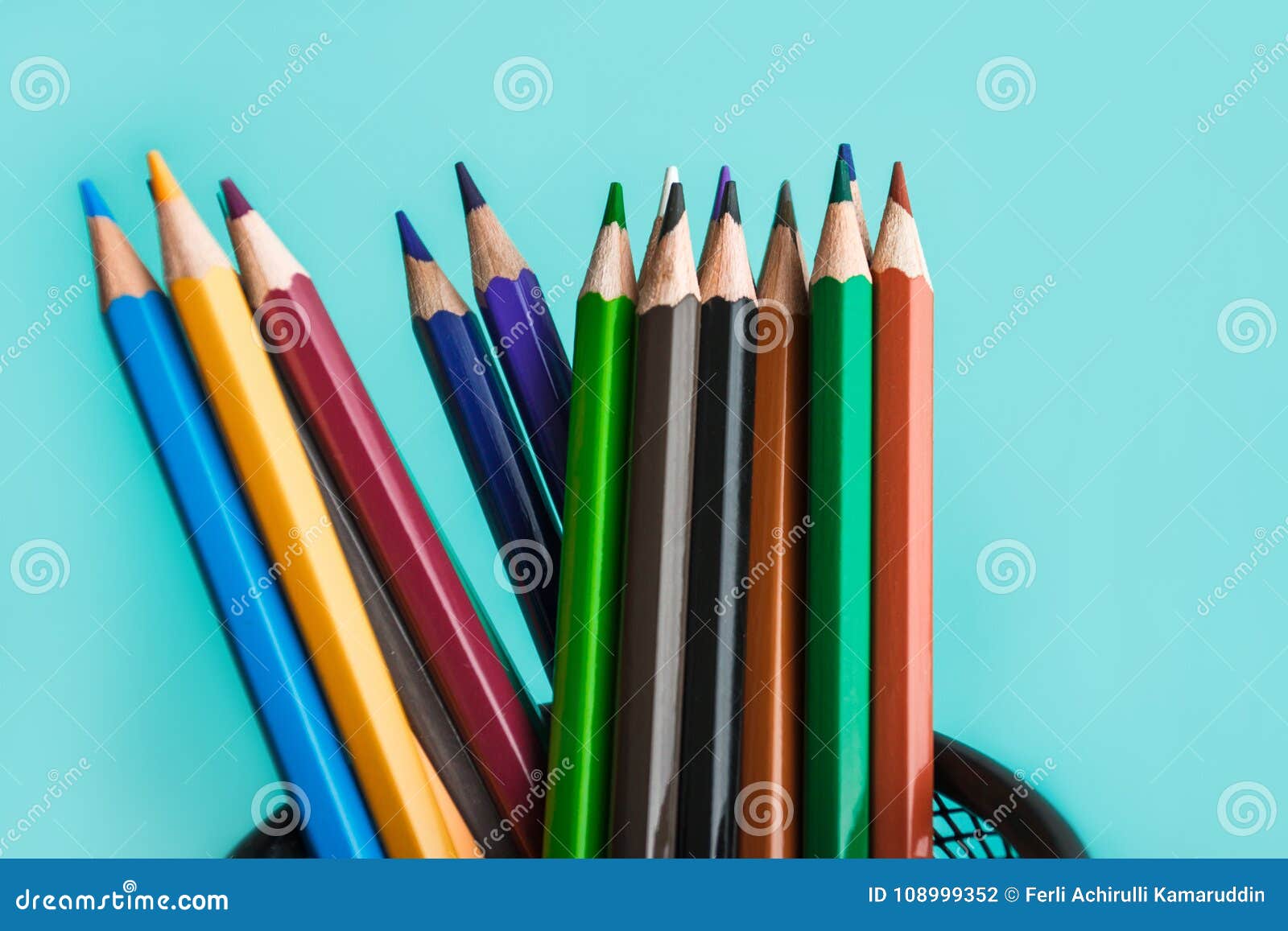 Colored Pencils on Pastel Background Stock Photo - Image of gradation ...