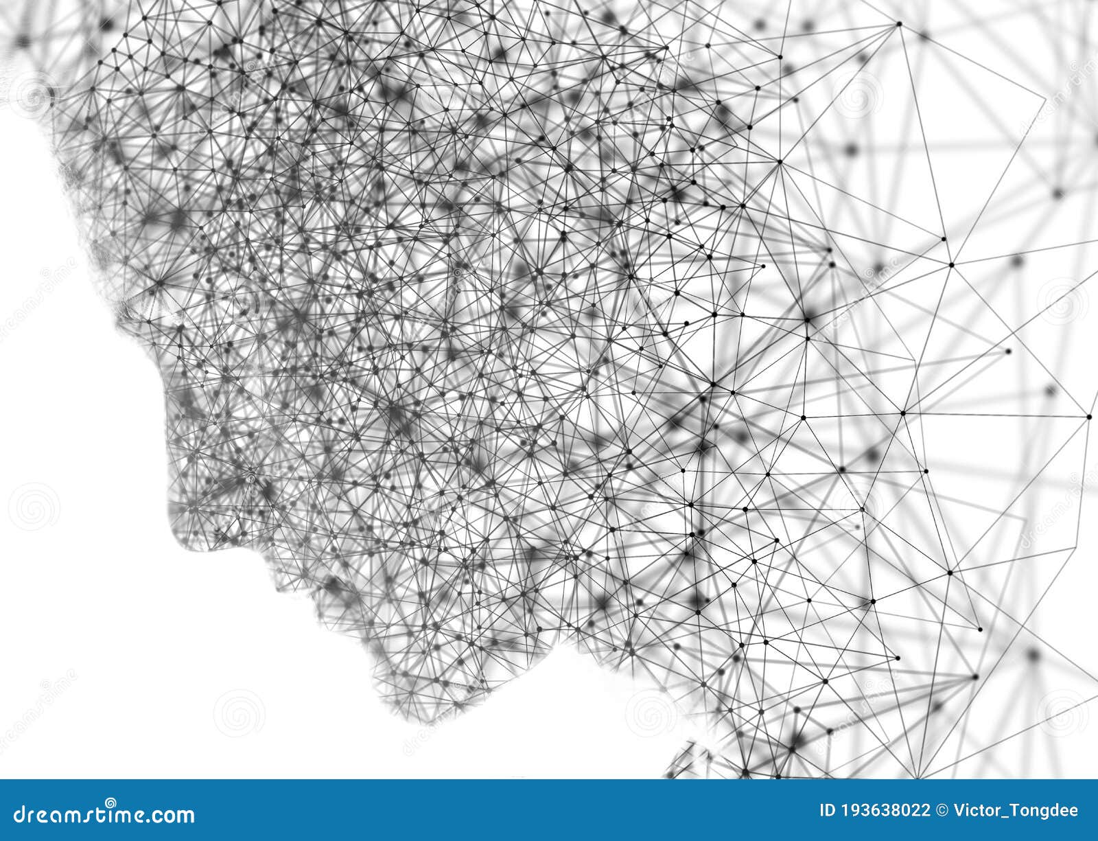 Portrait Combined with a Digital Illustration Stock Photo - Image of ...