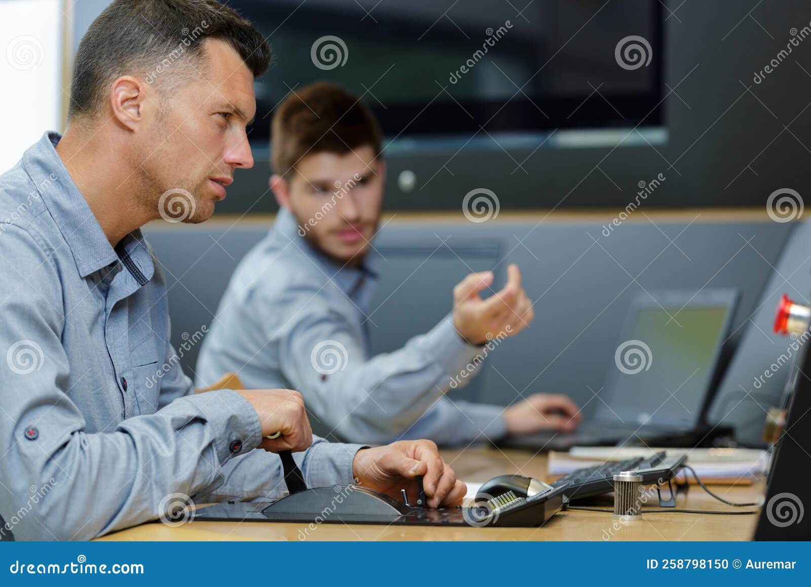 Portrait Computer Engineering Worker Stock Photo - Image of hardware ...