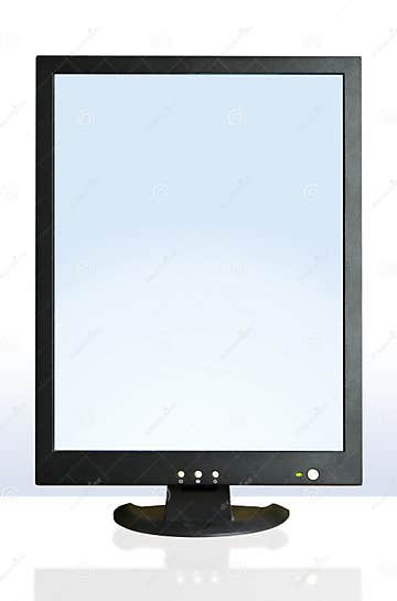 Portrait computer monitor stock image. Image of flat, equipment - 5155235