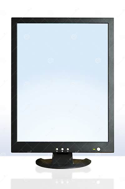 Portrait computer monitor stock image. Image of flat, equipment - 5155235