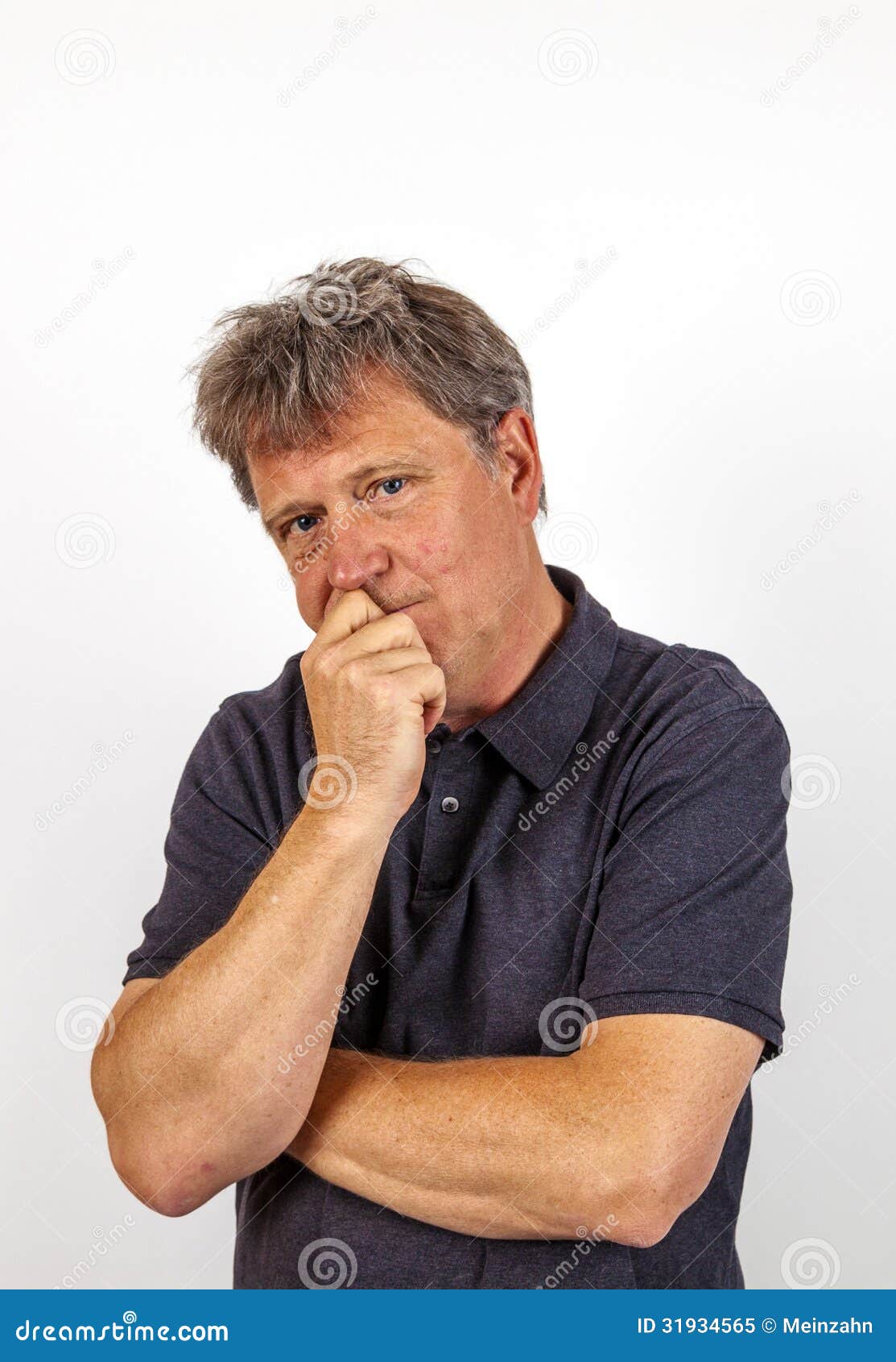 Portrait of Concentrated Handsome Man Stock Image - Image of person ...