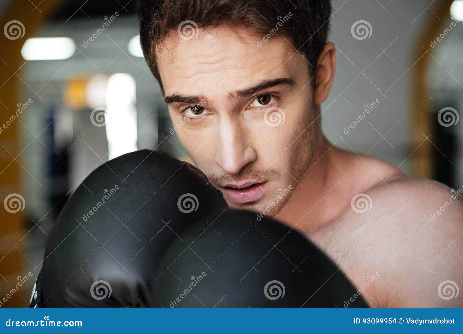 Portrait of Confident Boxer on Ring Stock Photo - Image of light ...