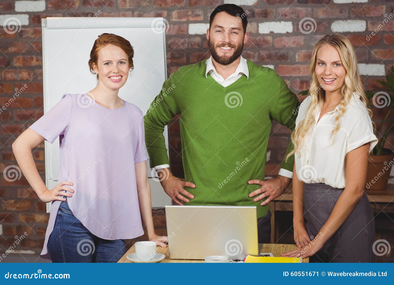 Portrait of Confident Business People Standing in Office Stock Image ...