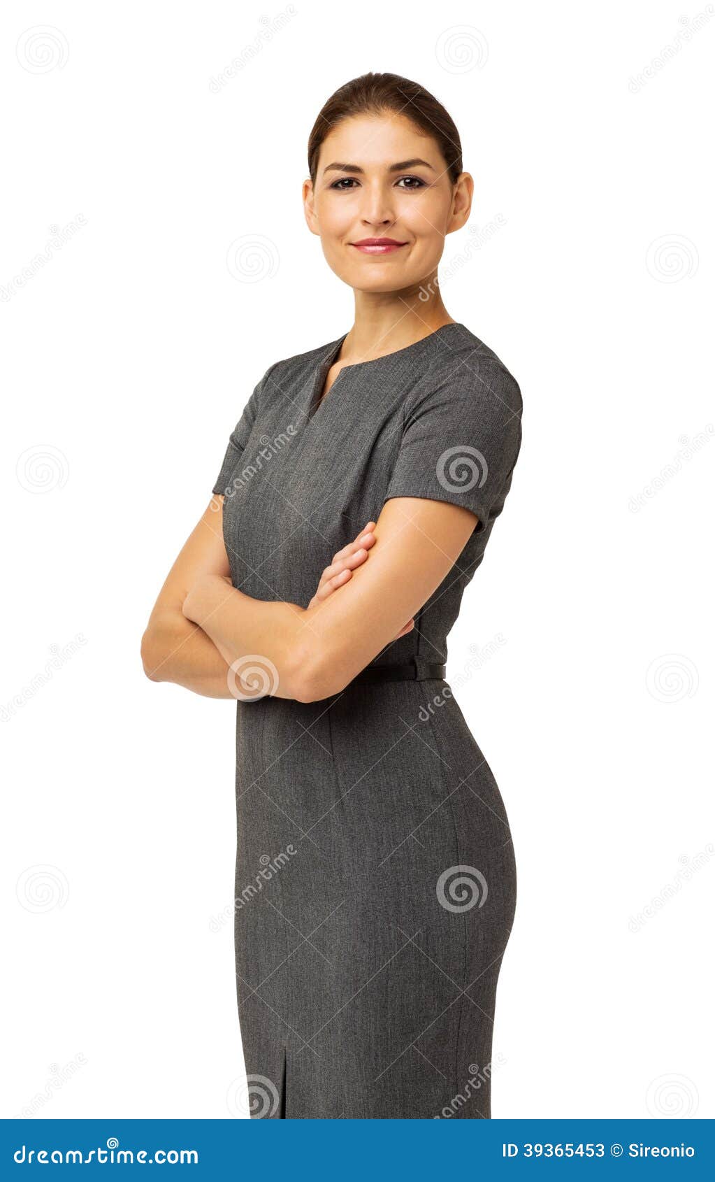Portrait Of Confident Businesswoman With Arms Crossed Stock Image