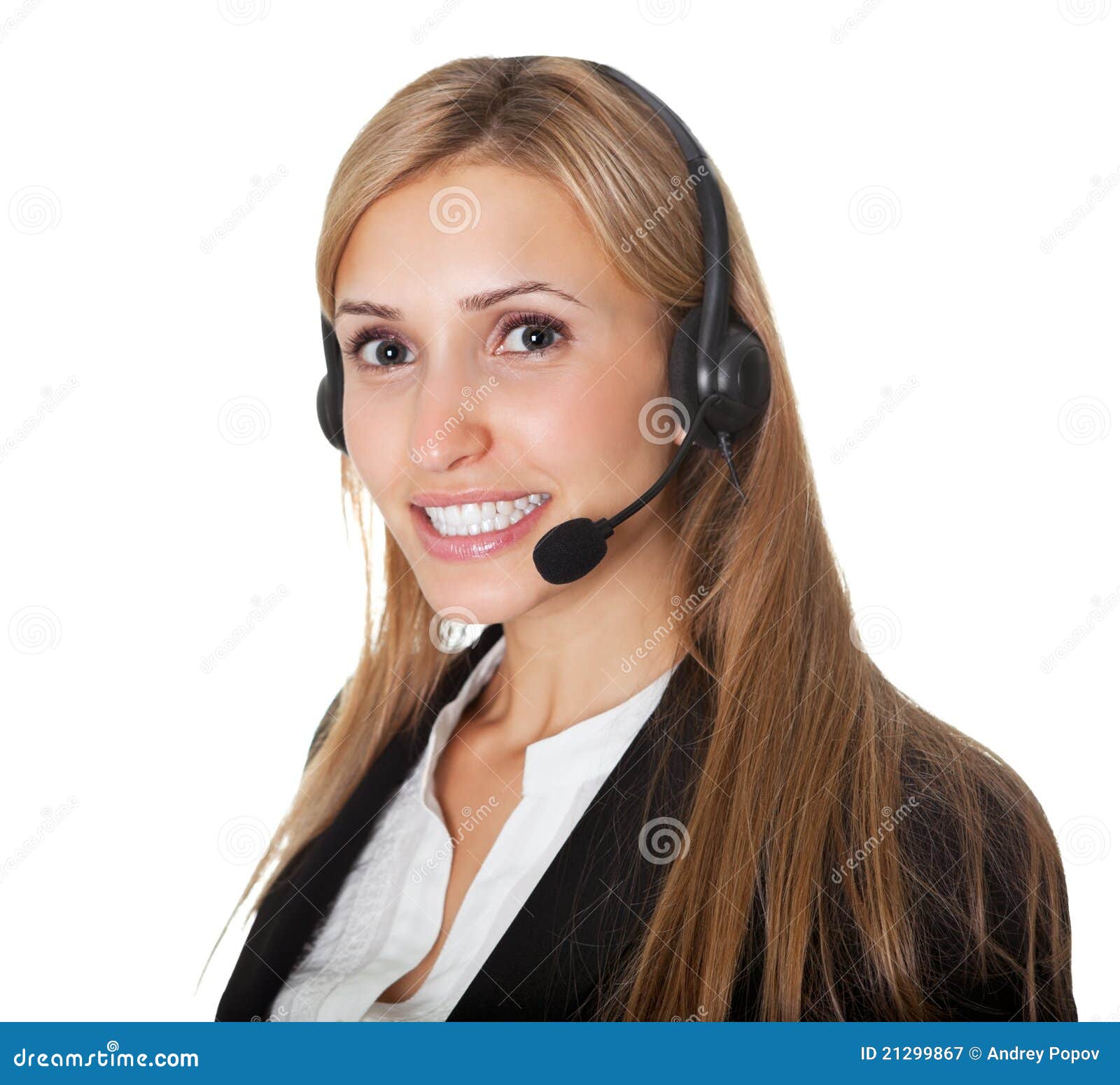 Portrait of Confident Call Center Representative Stock Image - Image of ...