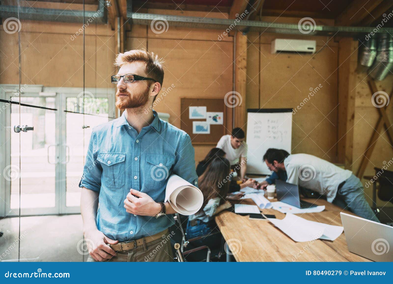 Portrait of Confident Designer, Architect. Stock Image - Image of ...