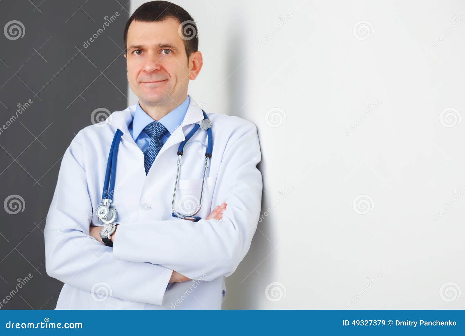 Portrait of Confident Doctor with Crossed Hands Stock Image - Image of ...
