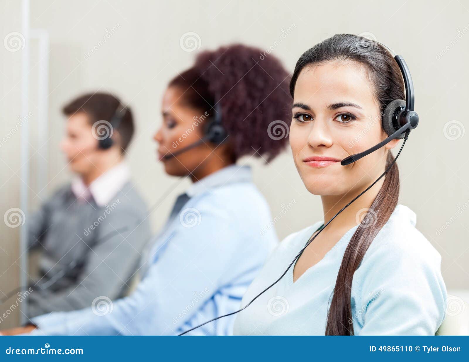 Portrait at Confident Female Customer Service Stock Photo - Image of ...