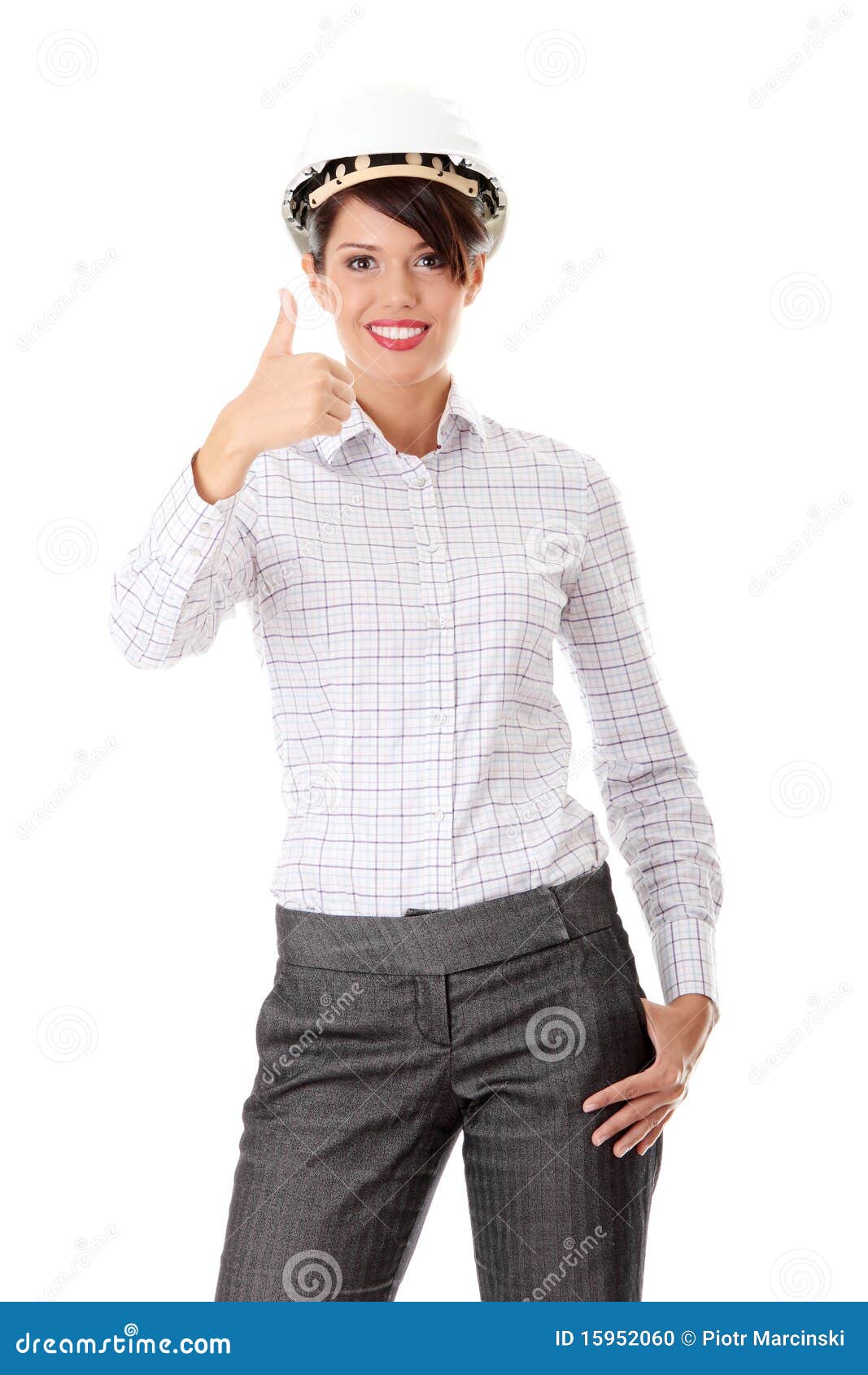 Portrait of Confident Female Worker Stock Photo - Image of female ...