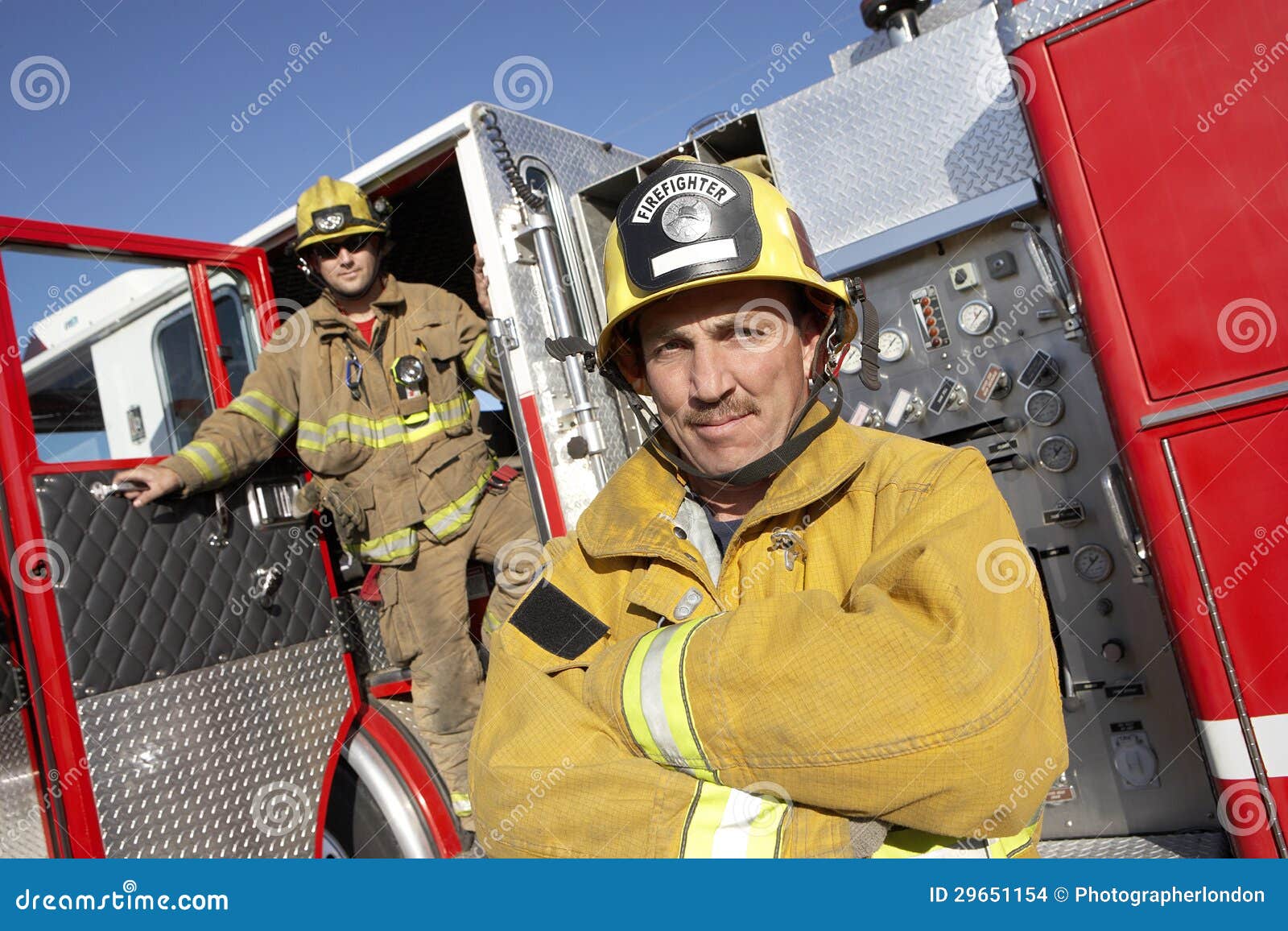 Portrait of a Confident Firefighter Stock Photo - Image of middle ...
