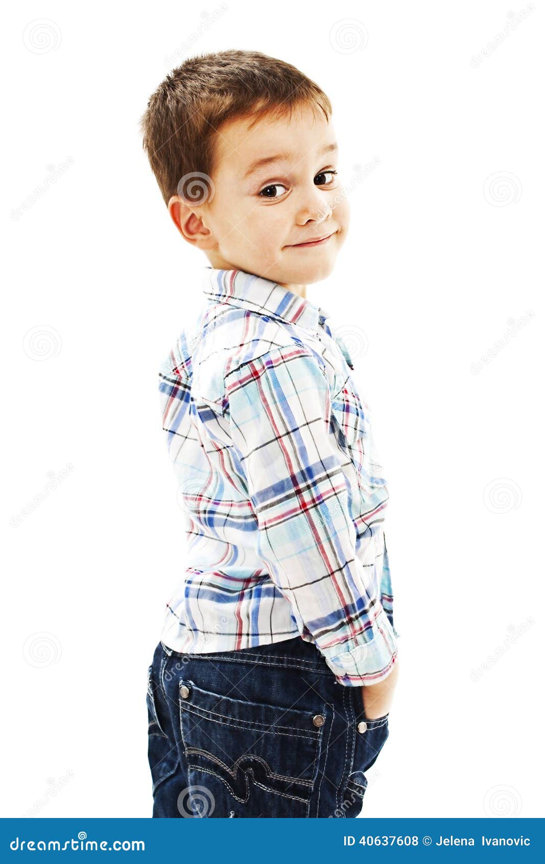 Portrait of Confident Little Boy Stock Photo - Image of expression ...