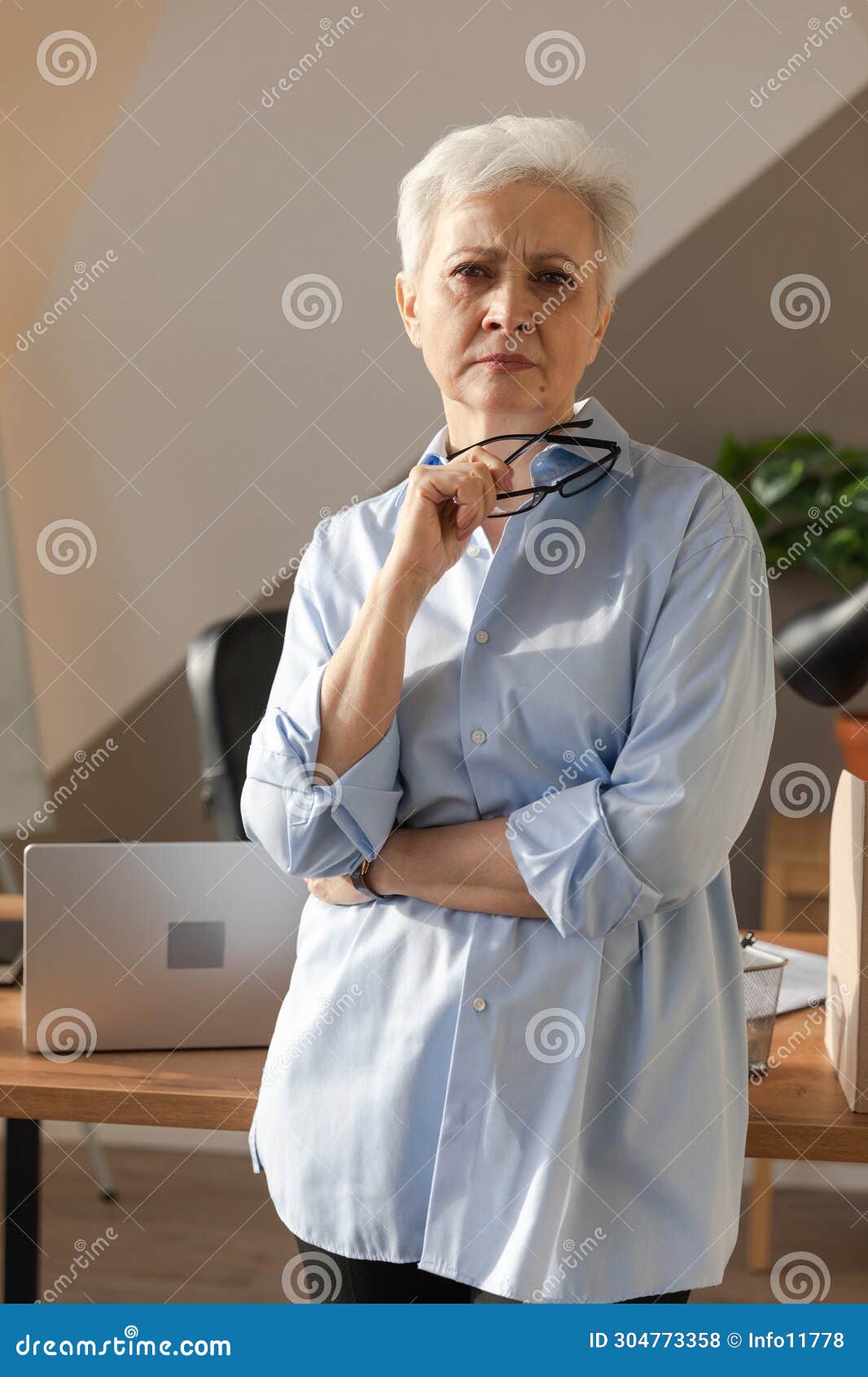 Portrait of Confident Stylish European Middle Aged Senior Woman at ... Portrait of Confident Stylish European Middle Aged Senior Woman at ...