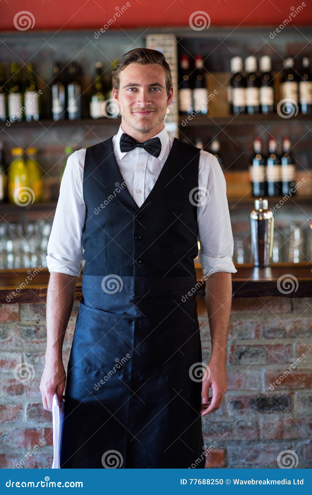 Portrait of Confident Waiter Stock Photo - Image of happy, luxury: 77688250