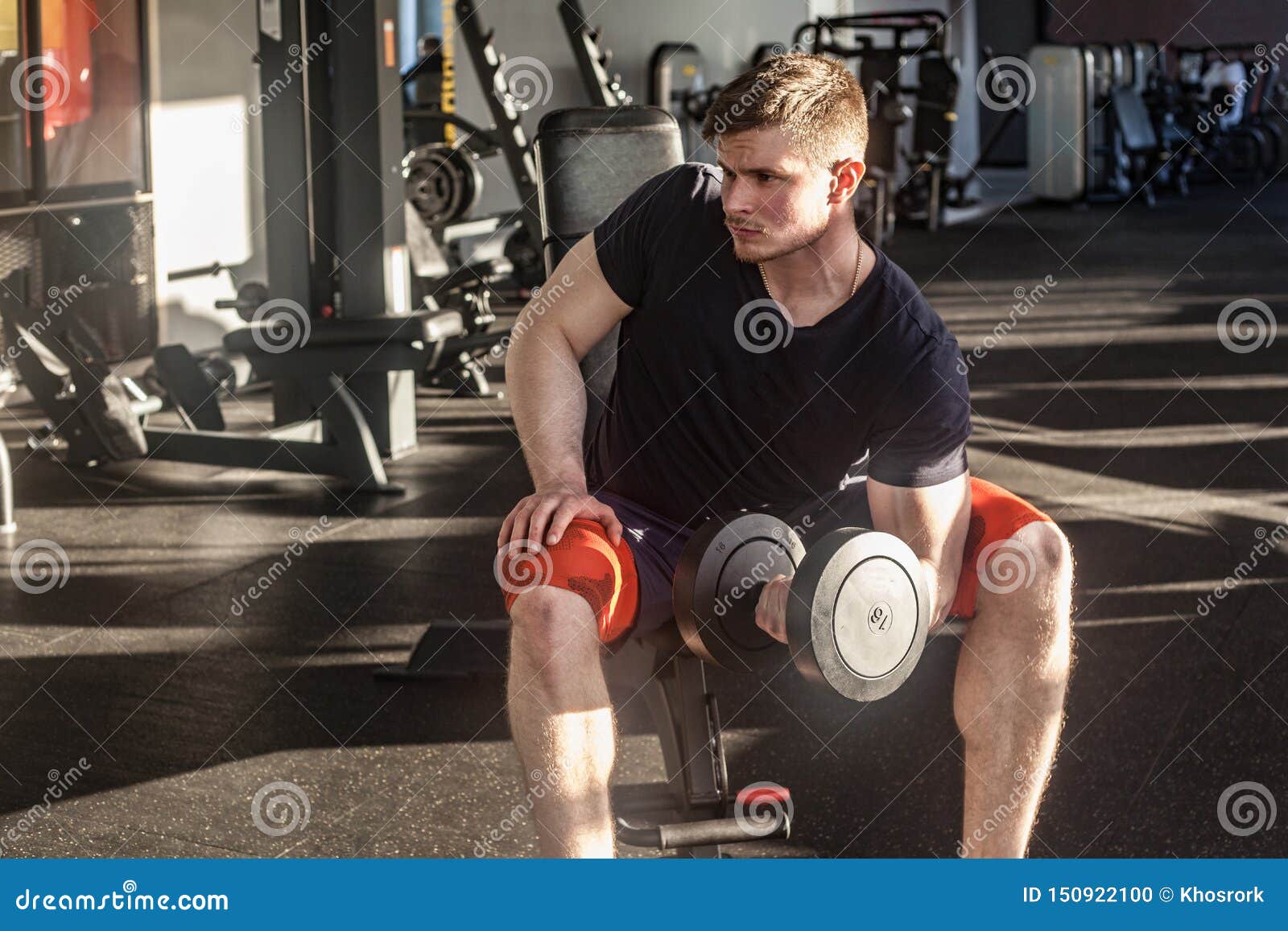 Portrait of Confident Young Adult Man Handsome Athlete Working Out in ... Portrait of Confident Young Adult Man Handsome Athlete Working Out in ...