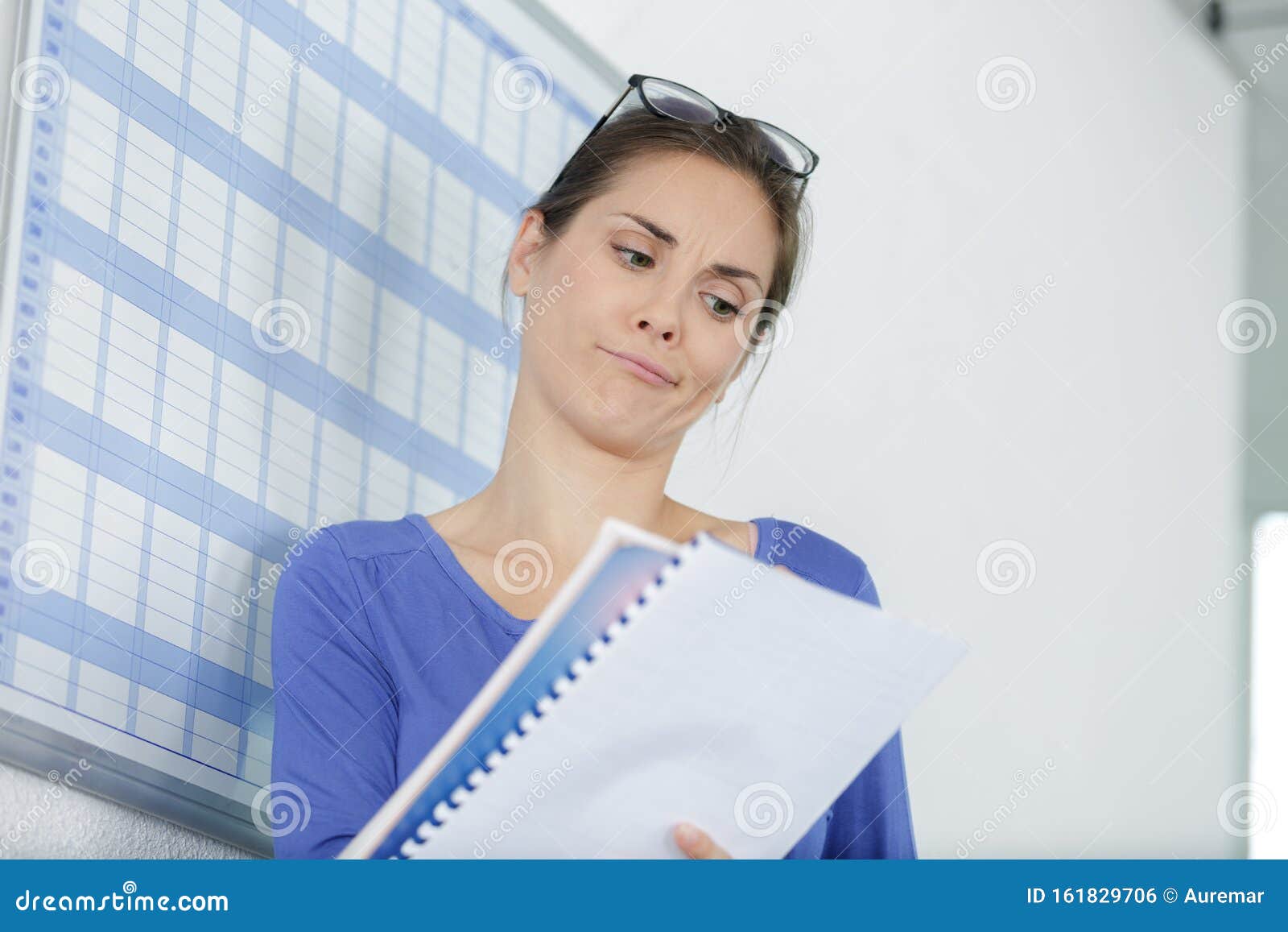 Portrait Confused Office Worker Stock Photo - Image of holding, office ...