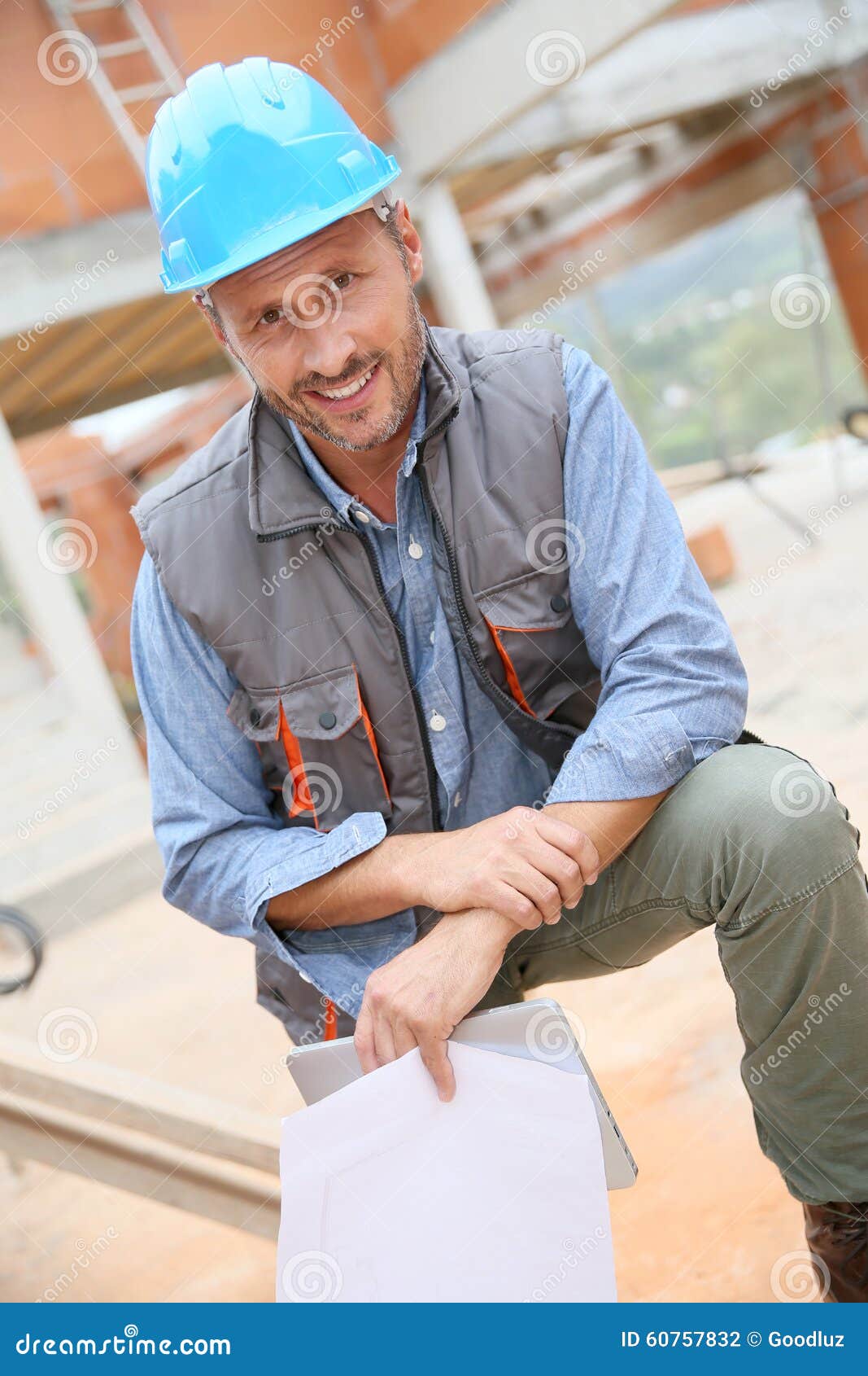Portrait of Construction Manager on Site Stock Photo - Image of ...