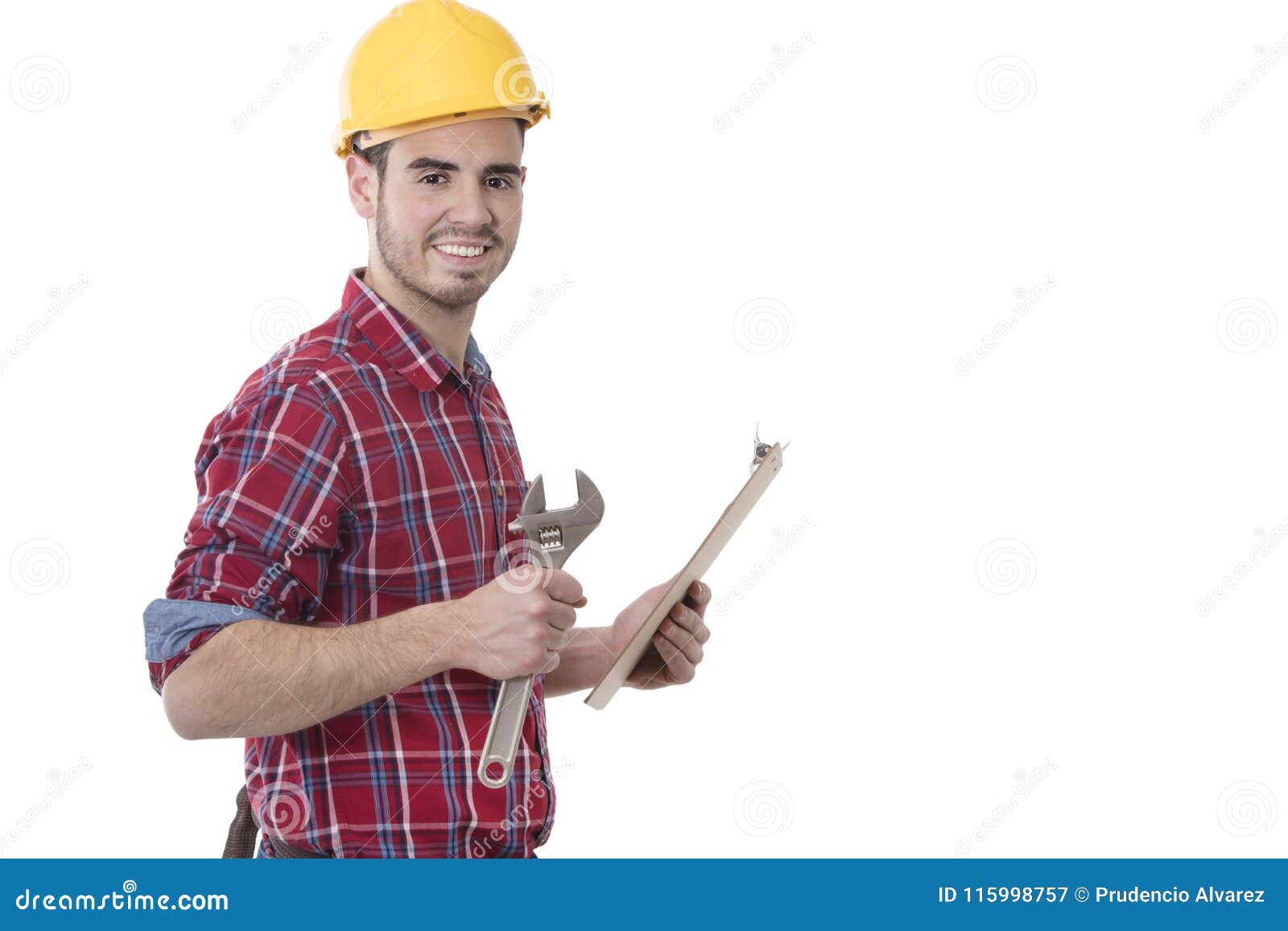 Portrait of Construction Professional with Tool Stock Image - Image of ...