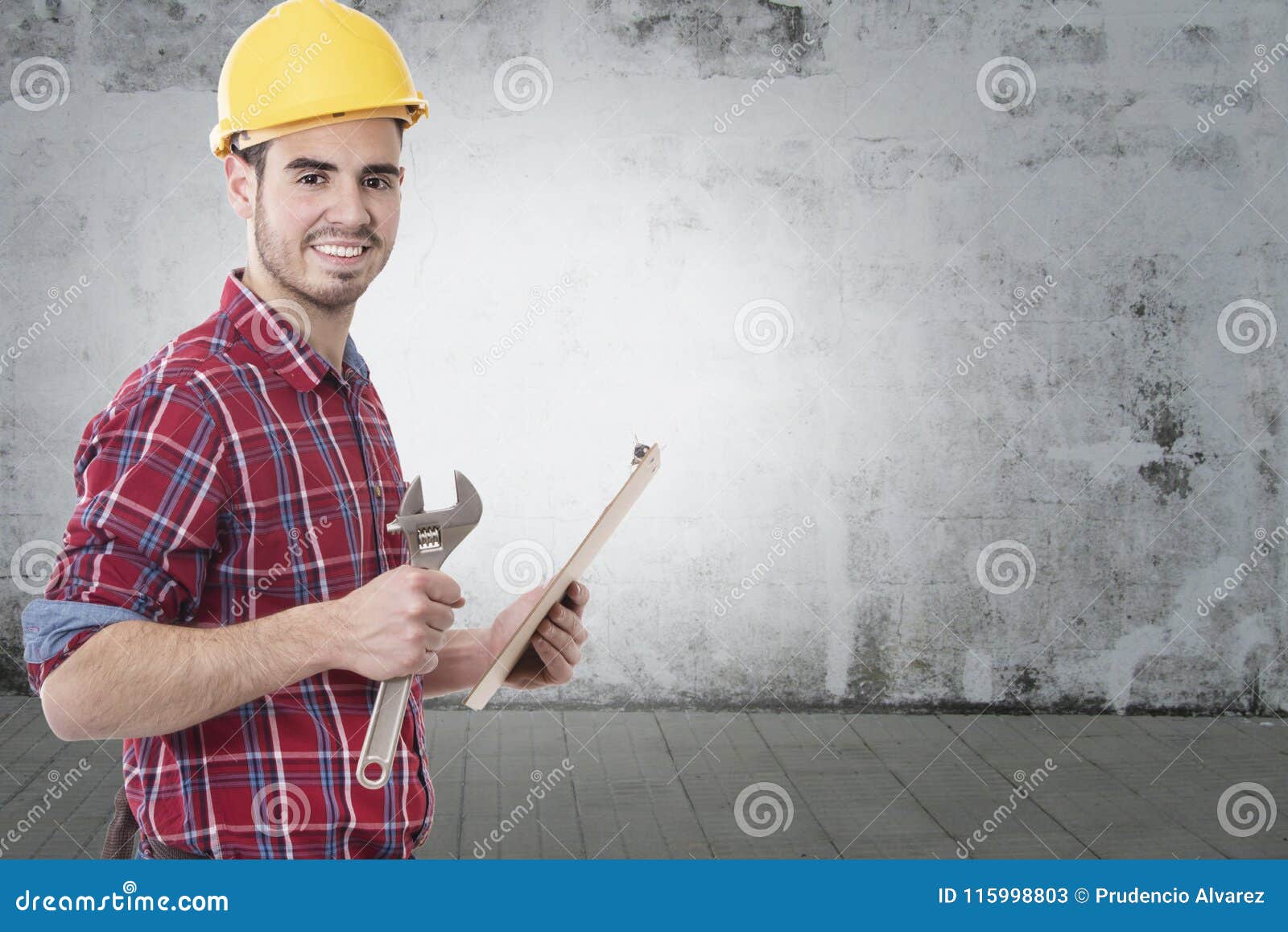 Portrait of Construction Professional with Tool Stock Image - Image of ...