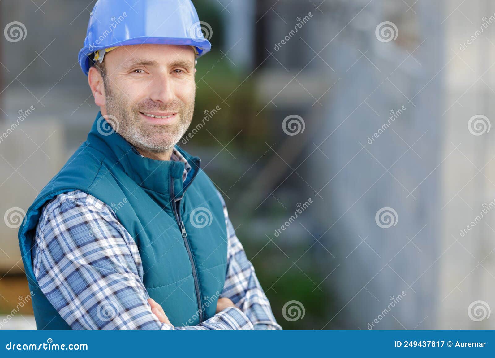 Portrait Portrait Construction Worker Stock Image - Image of builder ...