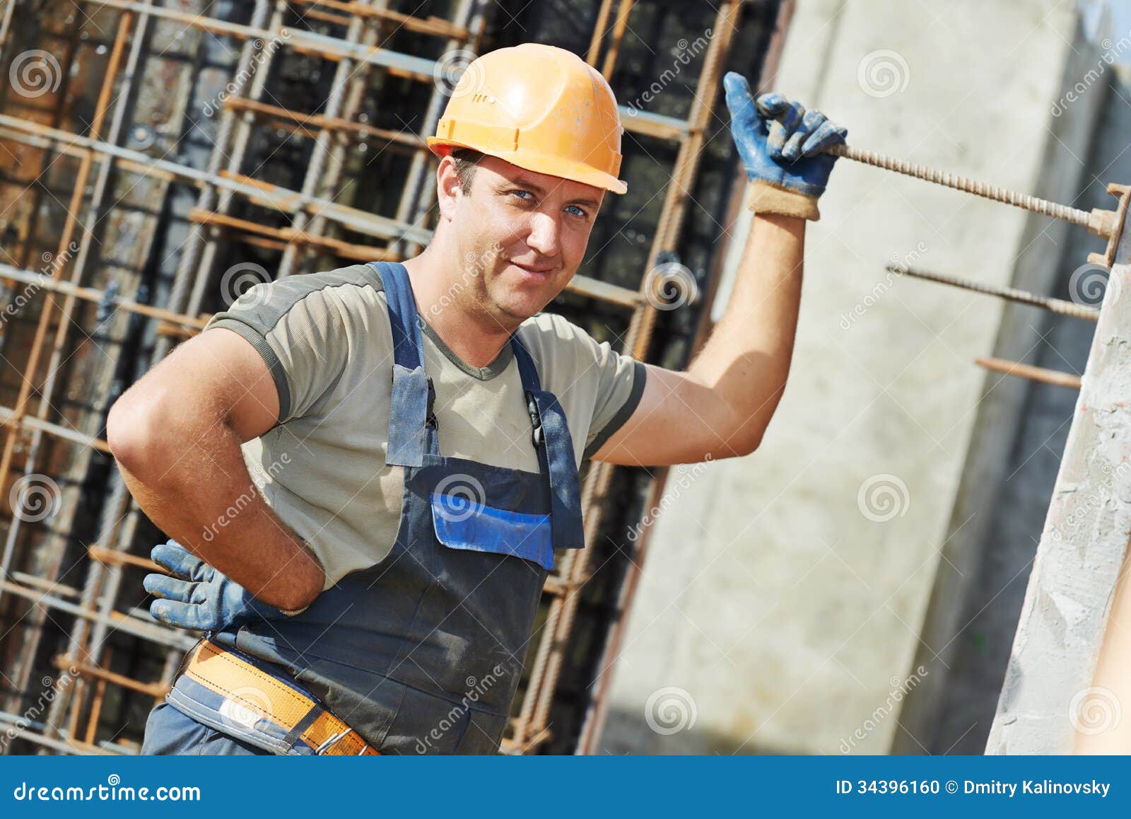 Portrait of Construction Worker Stock Photo - Image of knitting ...