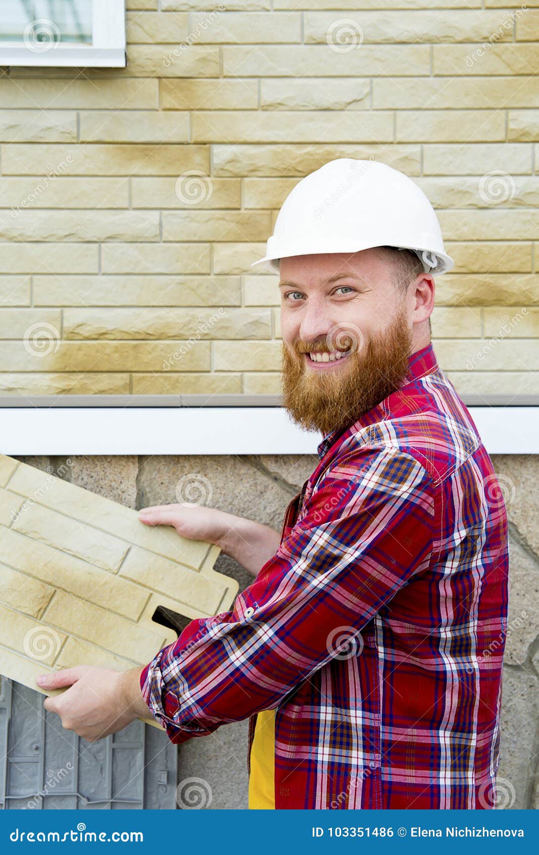 Portrait of Construction Worker Stock Photo - Image of high, happy ...