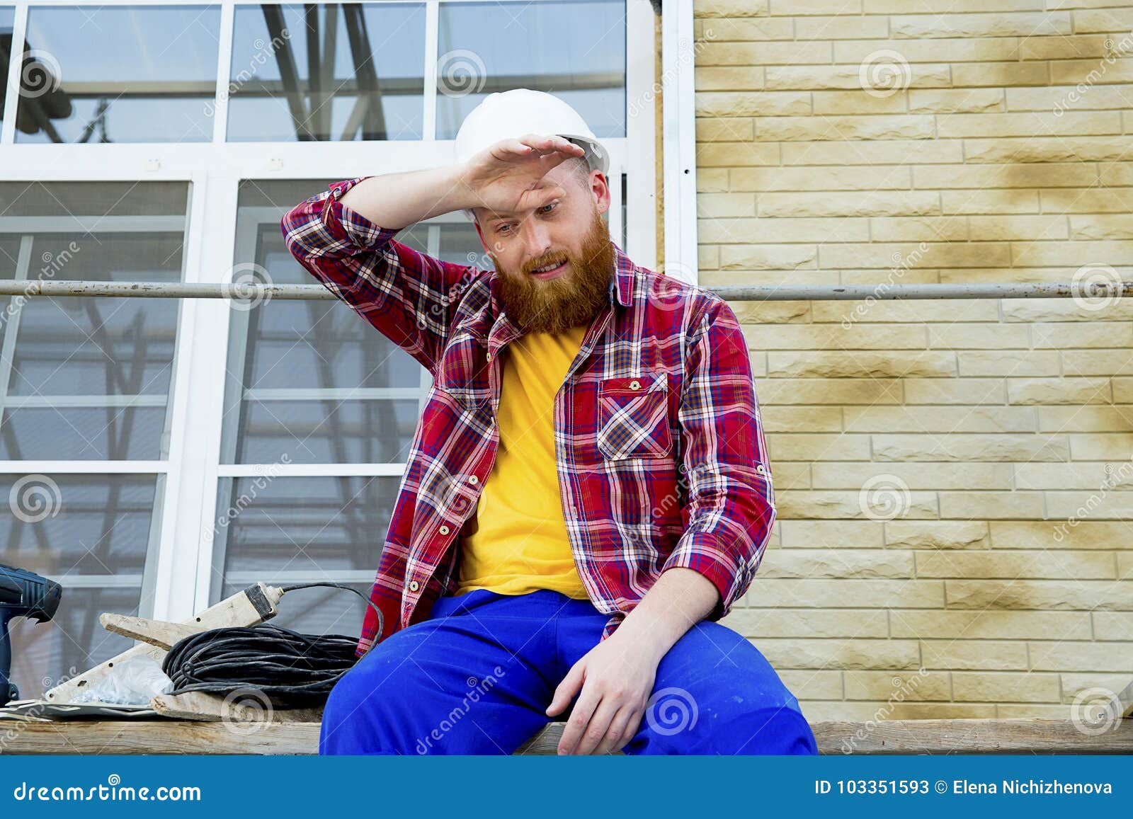 Portrait of Construction Worker Stock Image - Image of high, industry ...