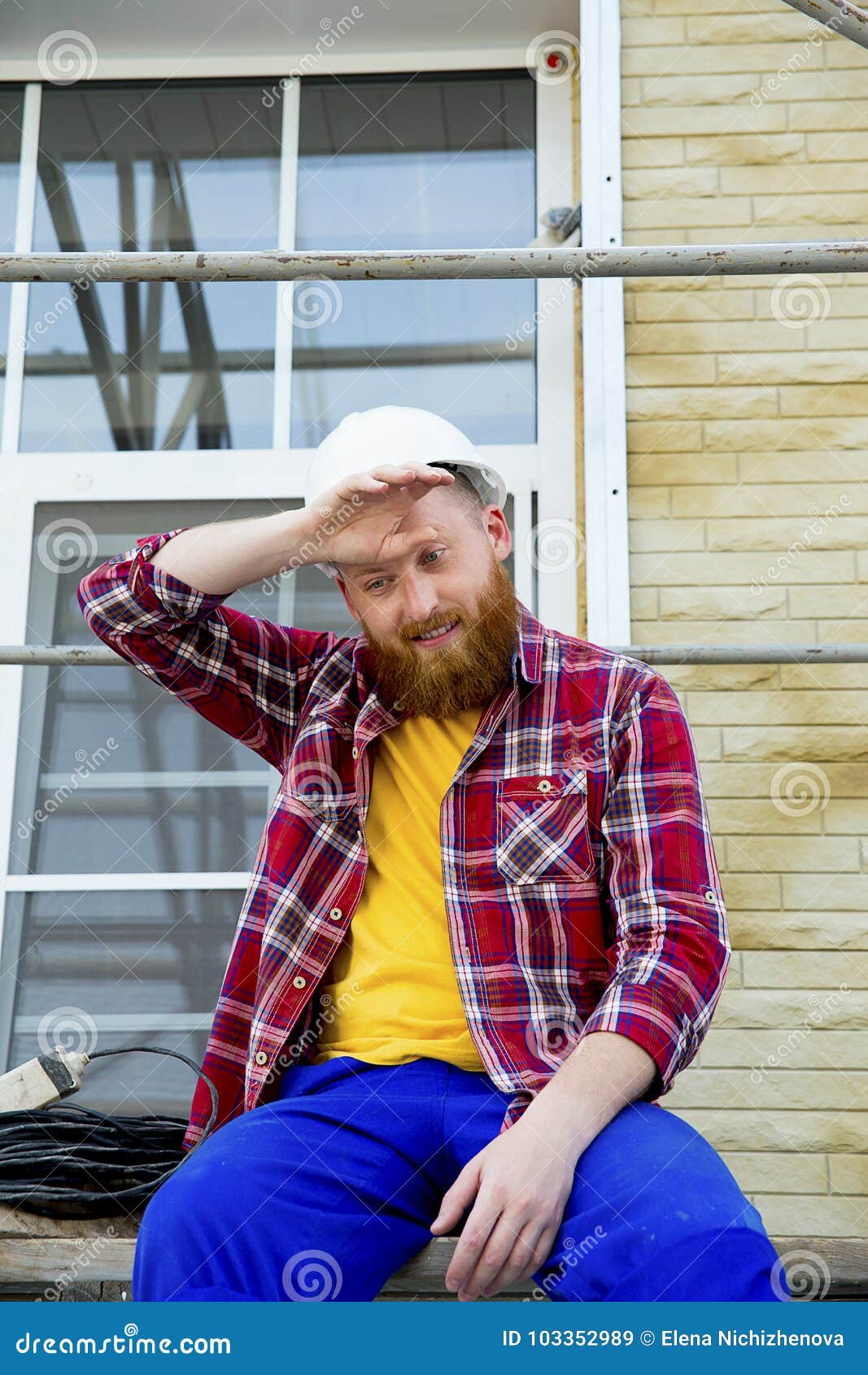 Portrait of Construction Worker Stock Image - Image of building ...