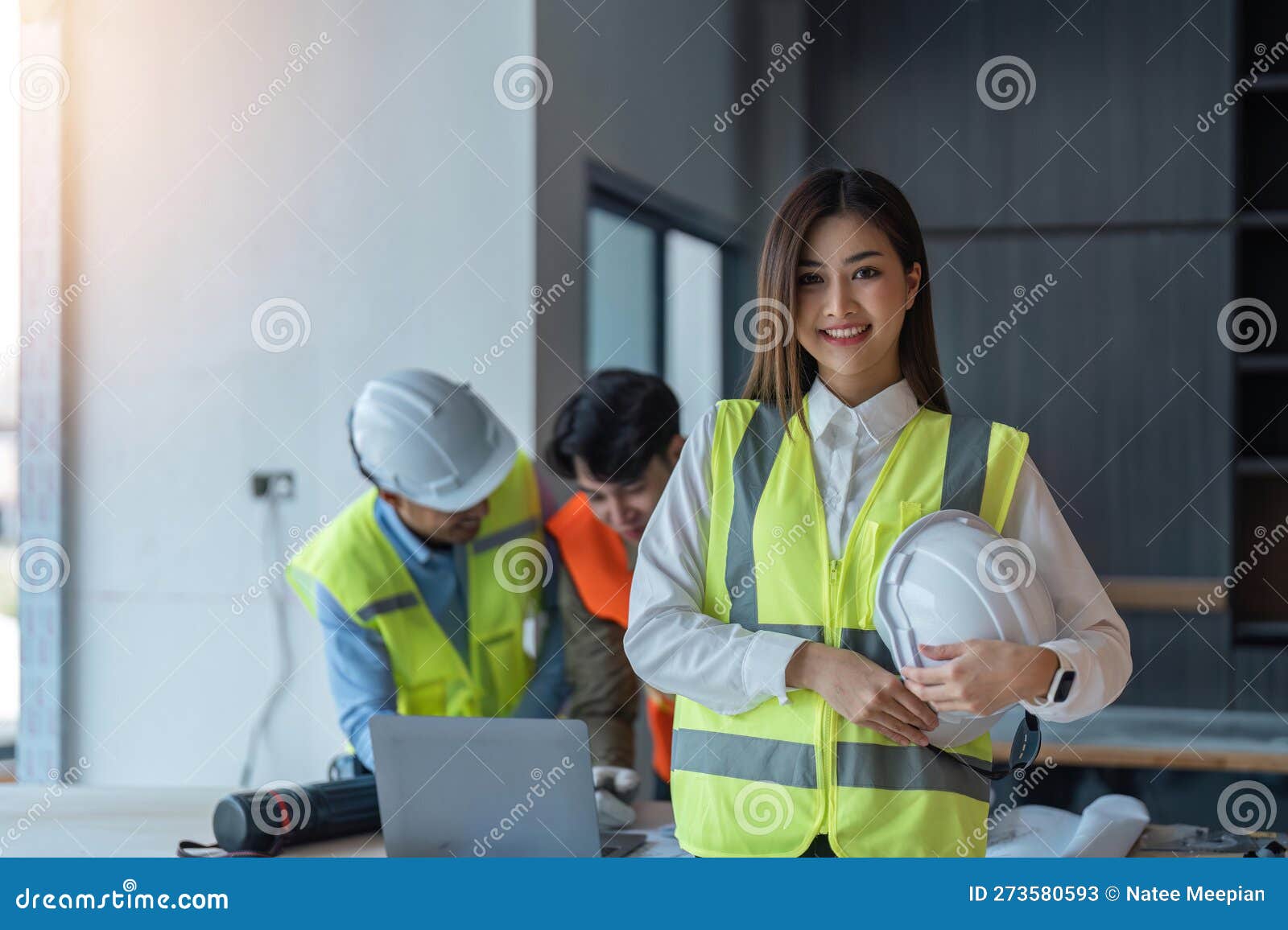 Portrait, Construction Worker and Building with a Woman Engineer ...