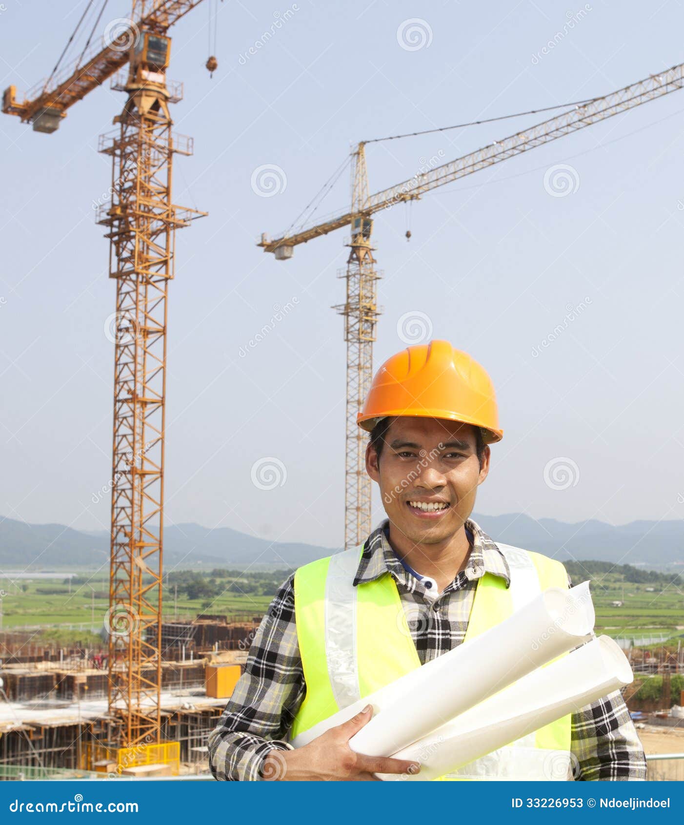 Portrait Of Construction Worker At Construction Site Stock Photos ...