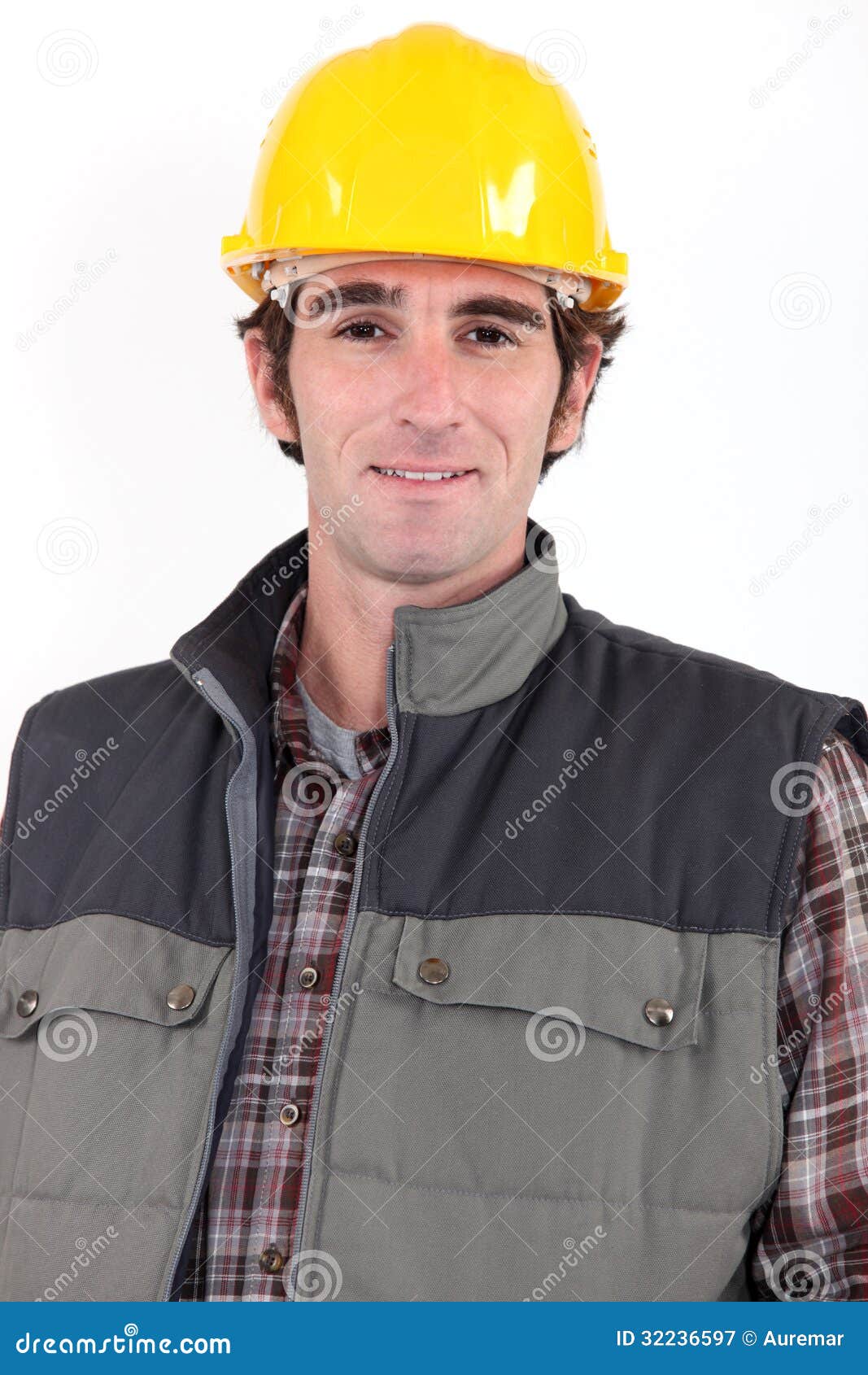 Portrait of Construction Worker Stock Image - Image of smile, caucasian ...