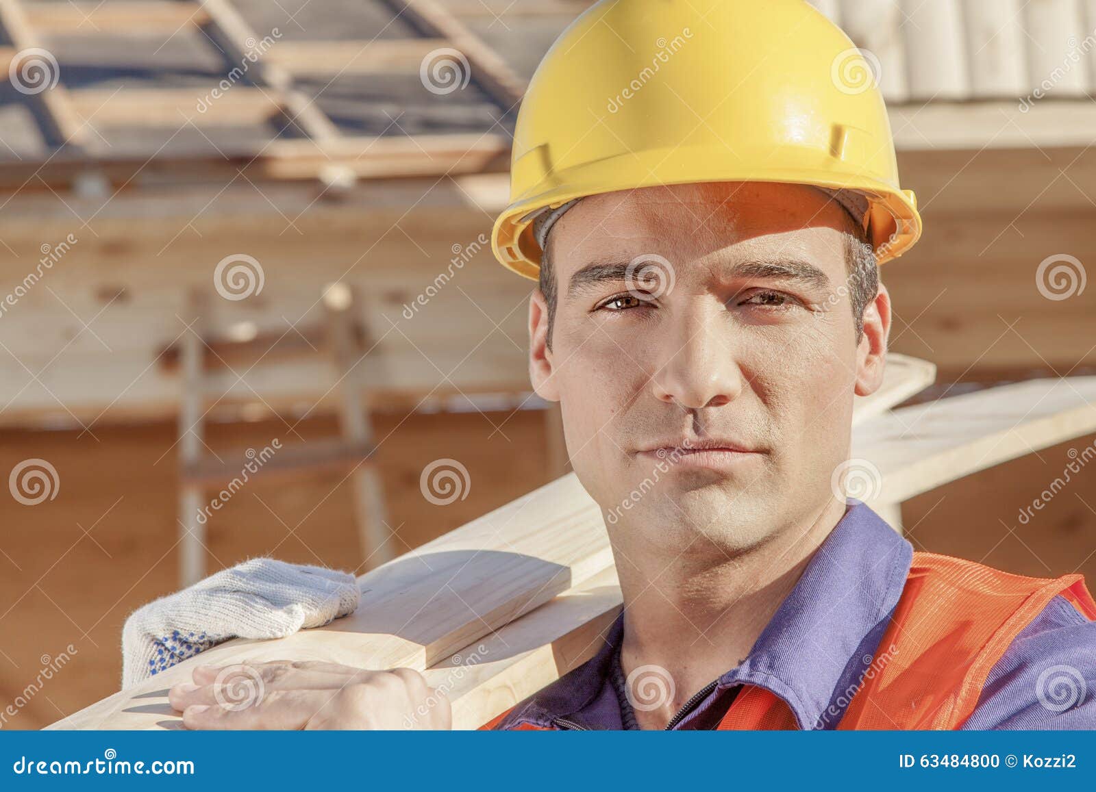 Portrait of a Construction Worker Stock Photo - Image of worker, male ...