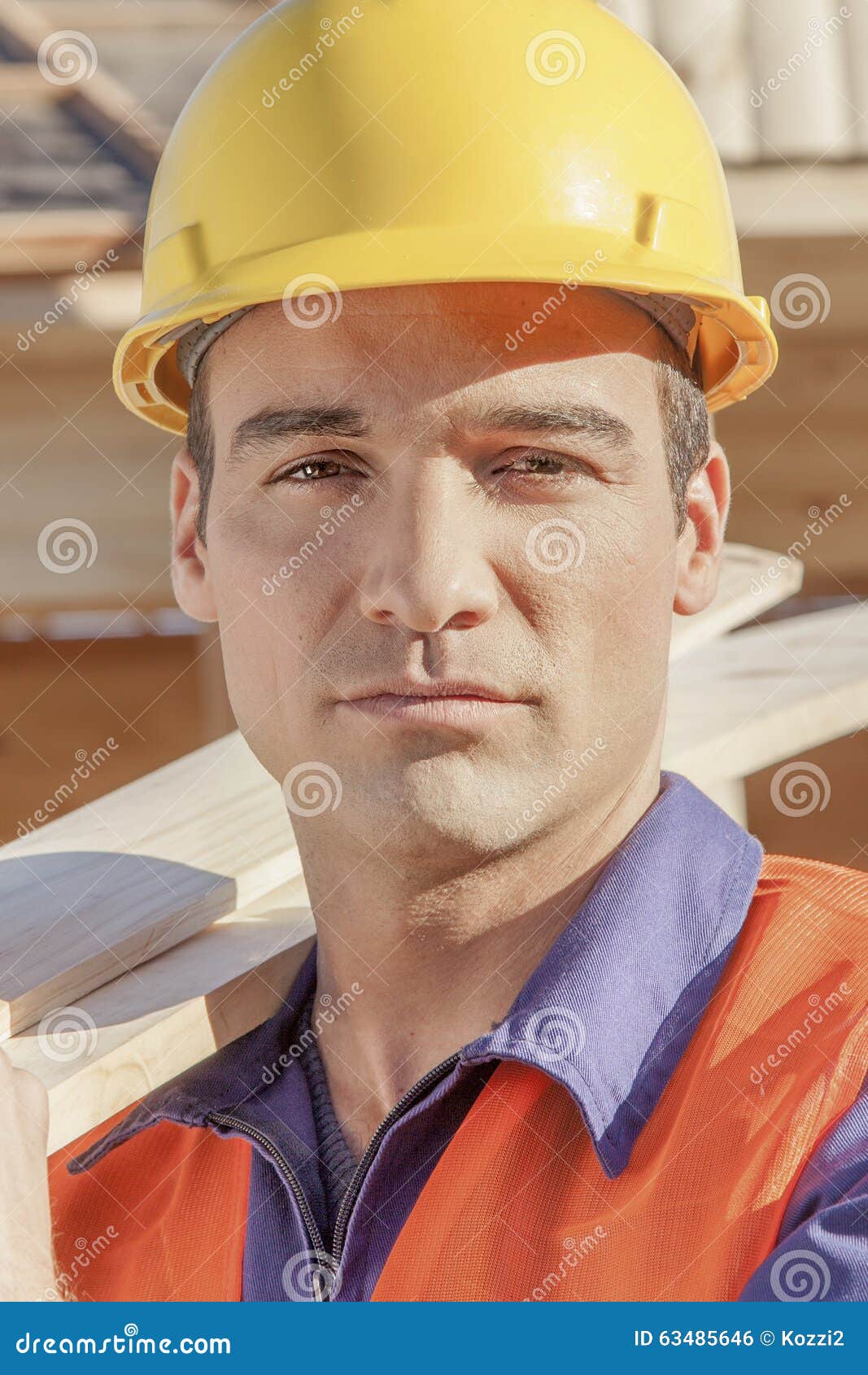 Portrait of a Construction Worker Stock Photo - Image of contractor ...