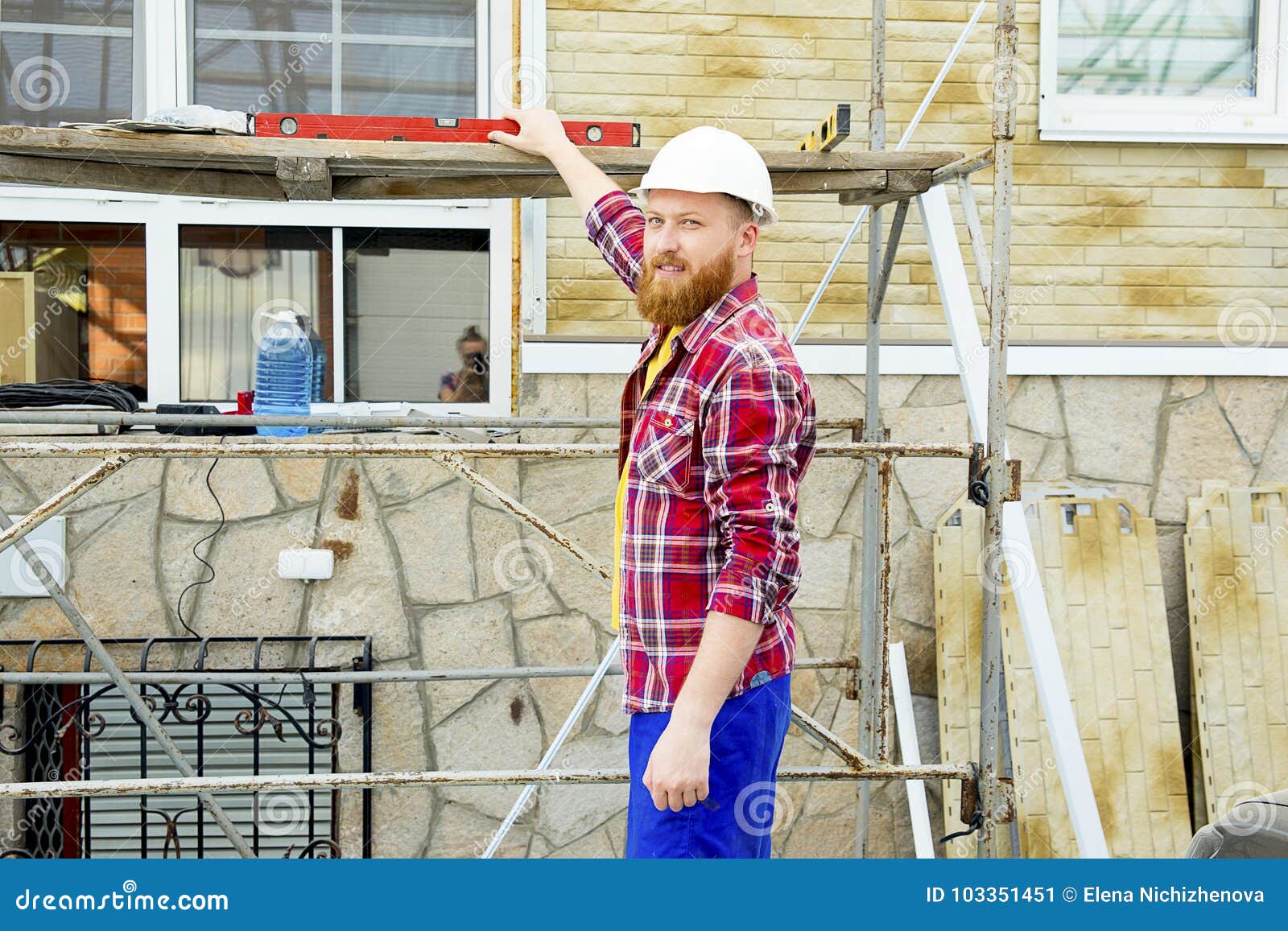 Portrait of Construction Worker Stock Image - Image of outdoors ...