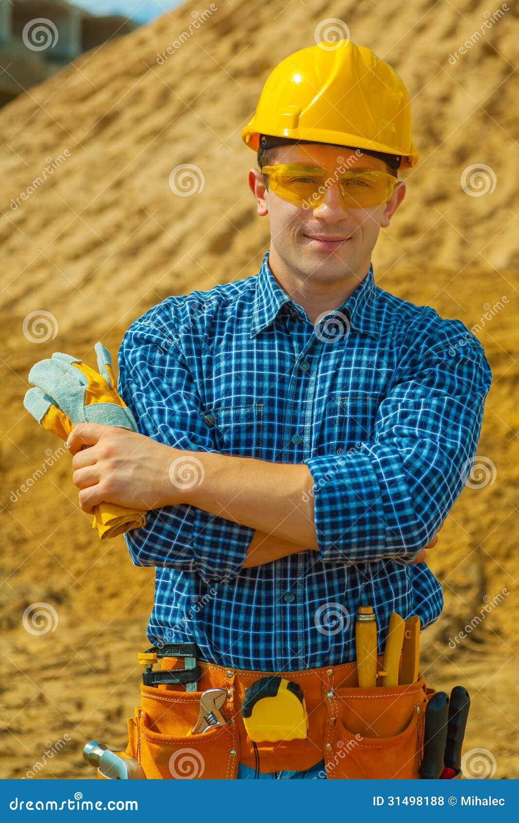 Portrait of contractor stock photo. Image of inspector - 31498188