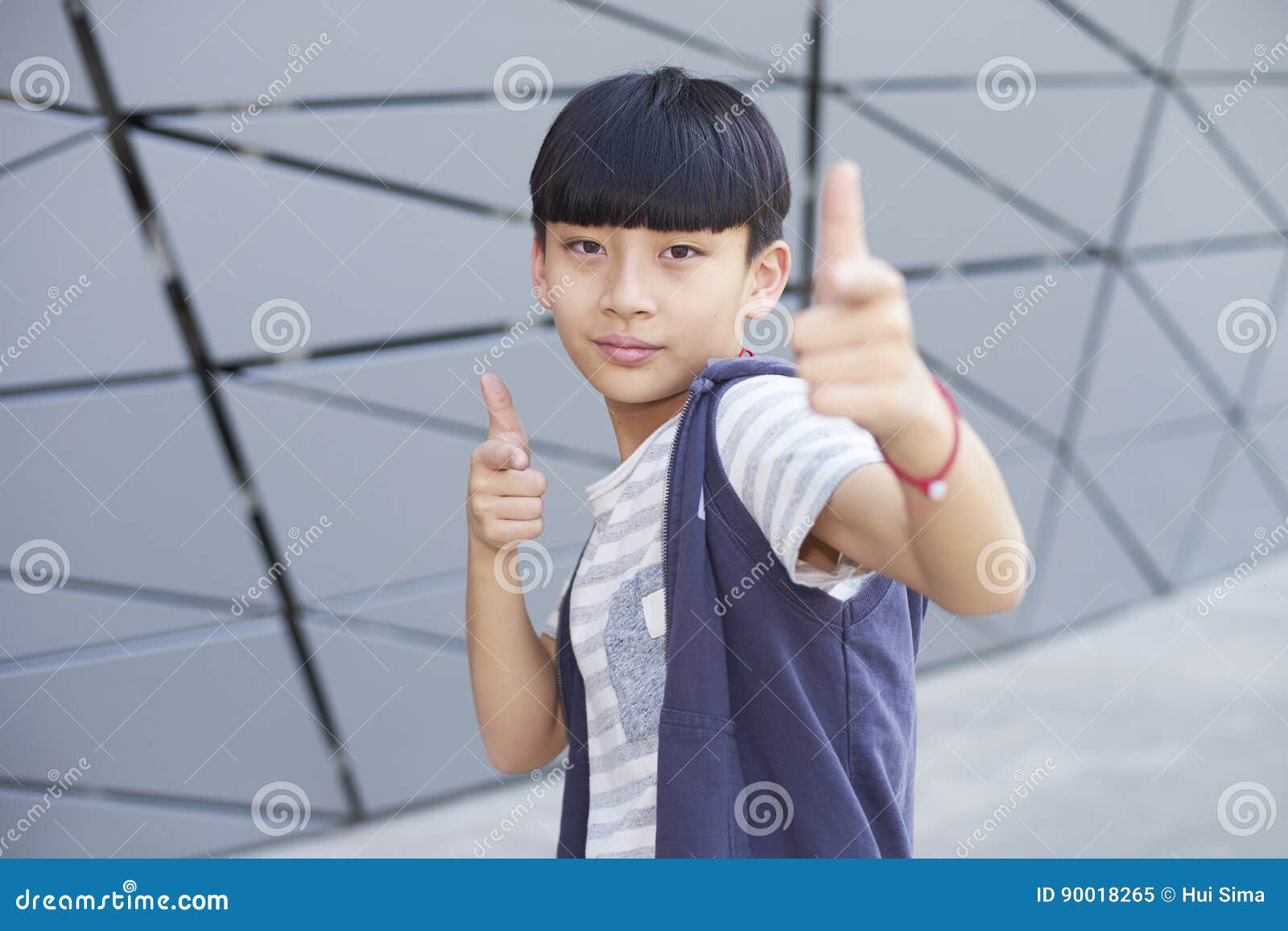Portrait of Cool Asian Kid Posing Outdoors Stock Image - Image of cute ...